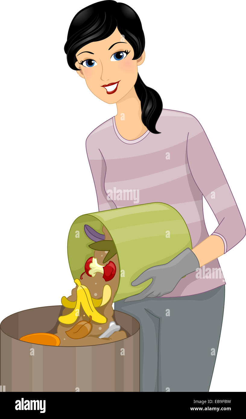 Composting bin girl hi-res stock photography and images - Alamy