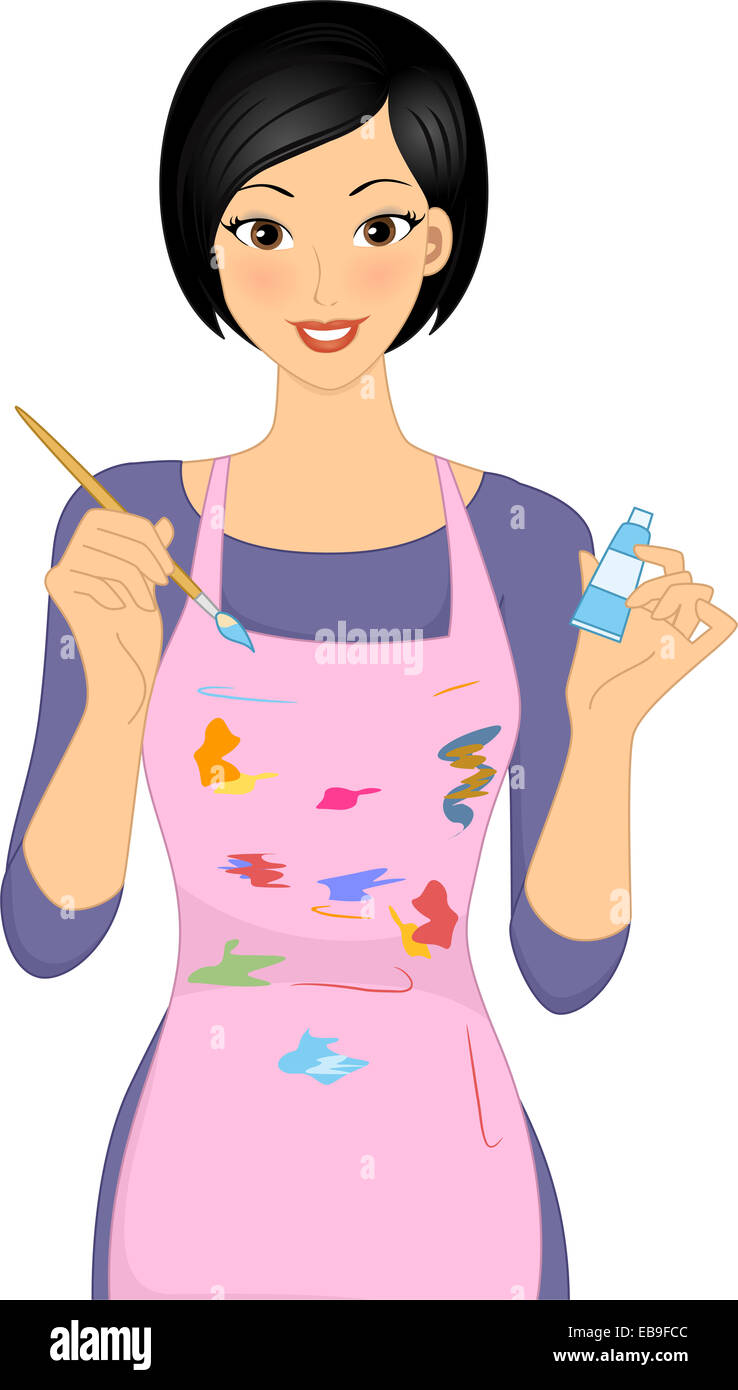Woman cartoon illustration art hi-res stock photography and images - Alamy