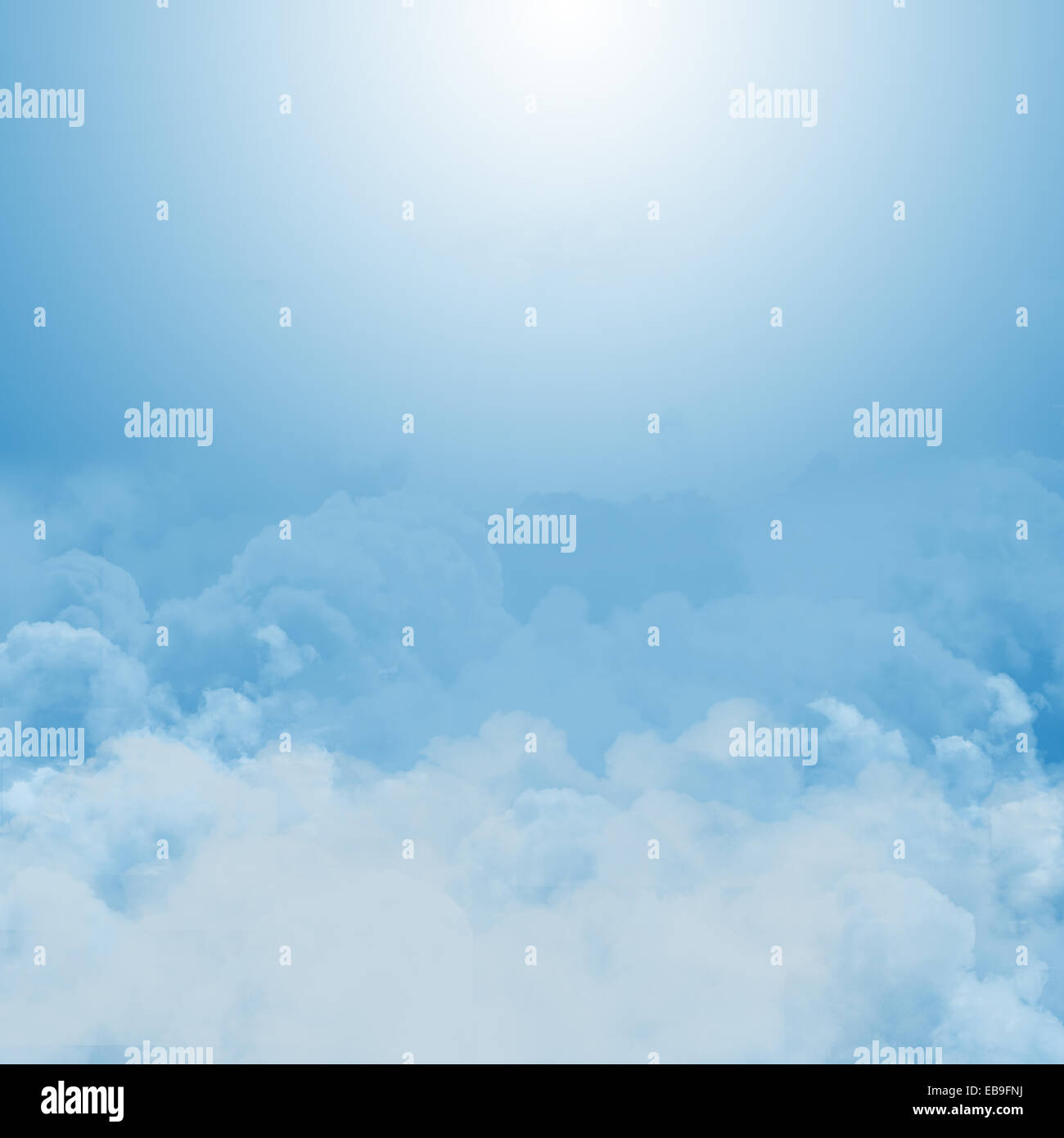 Abstract background of blue sunny sky with clouds Stock Photo - Alamy