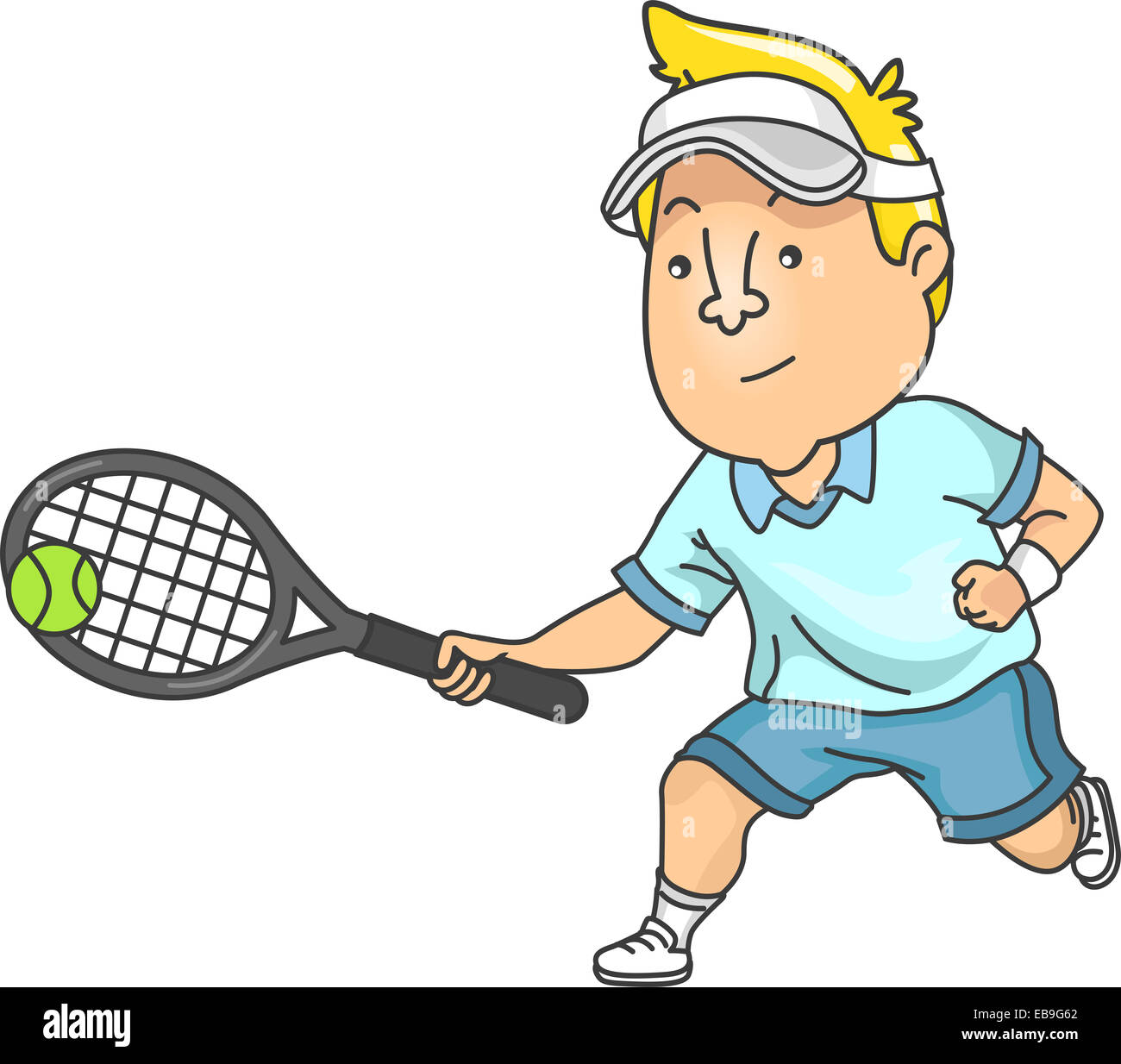 Tennis Racket Hitting Ball