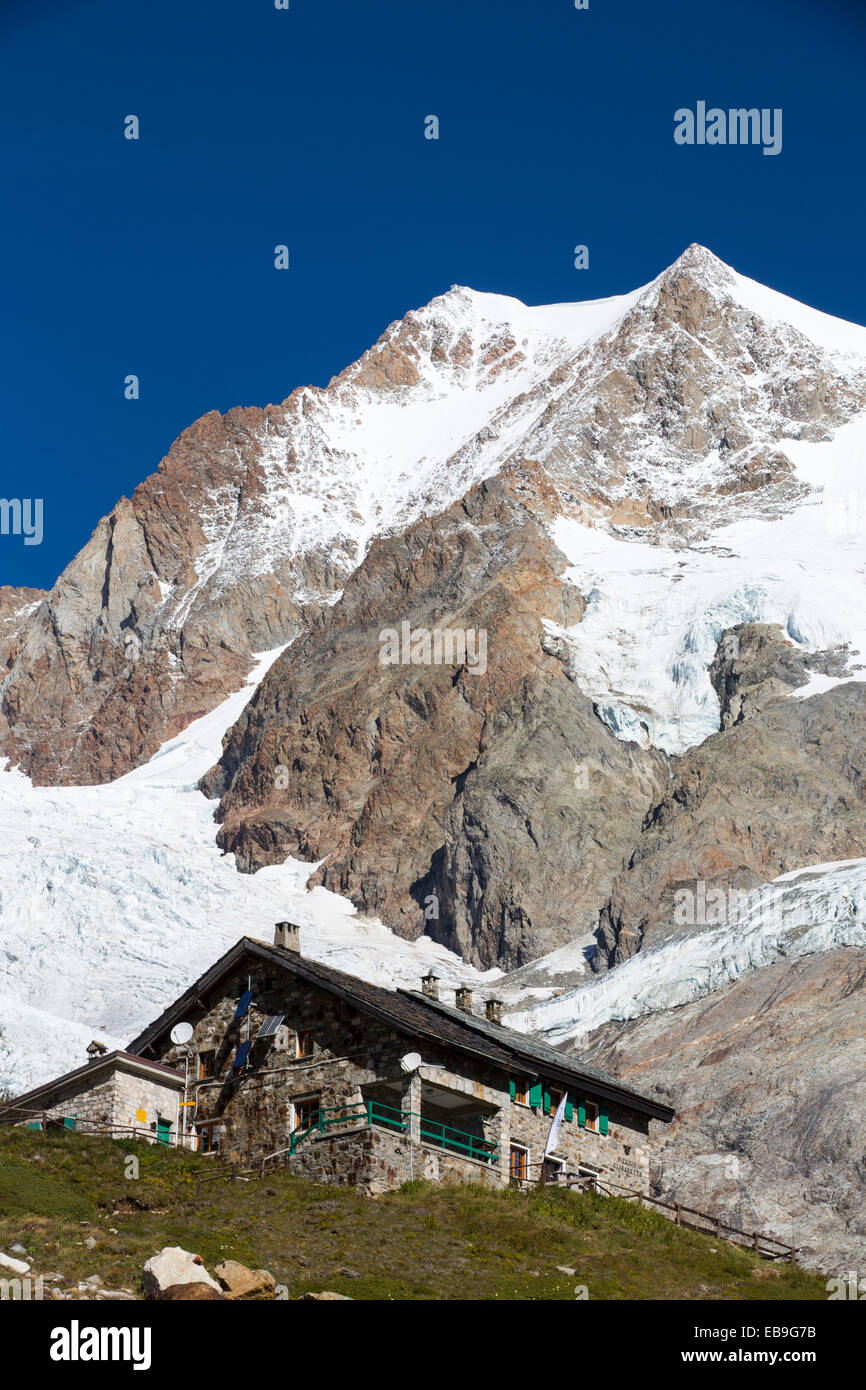 The Refuge E Soldiel below the Aiguille De Tre La Tete in the Italian ...