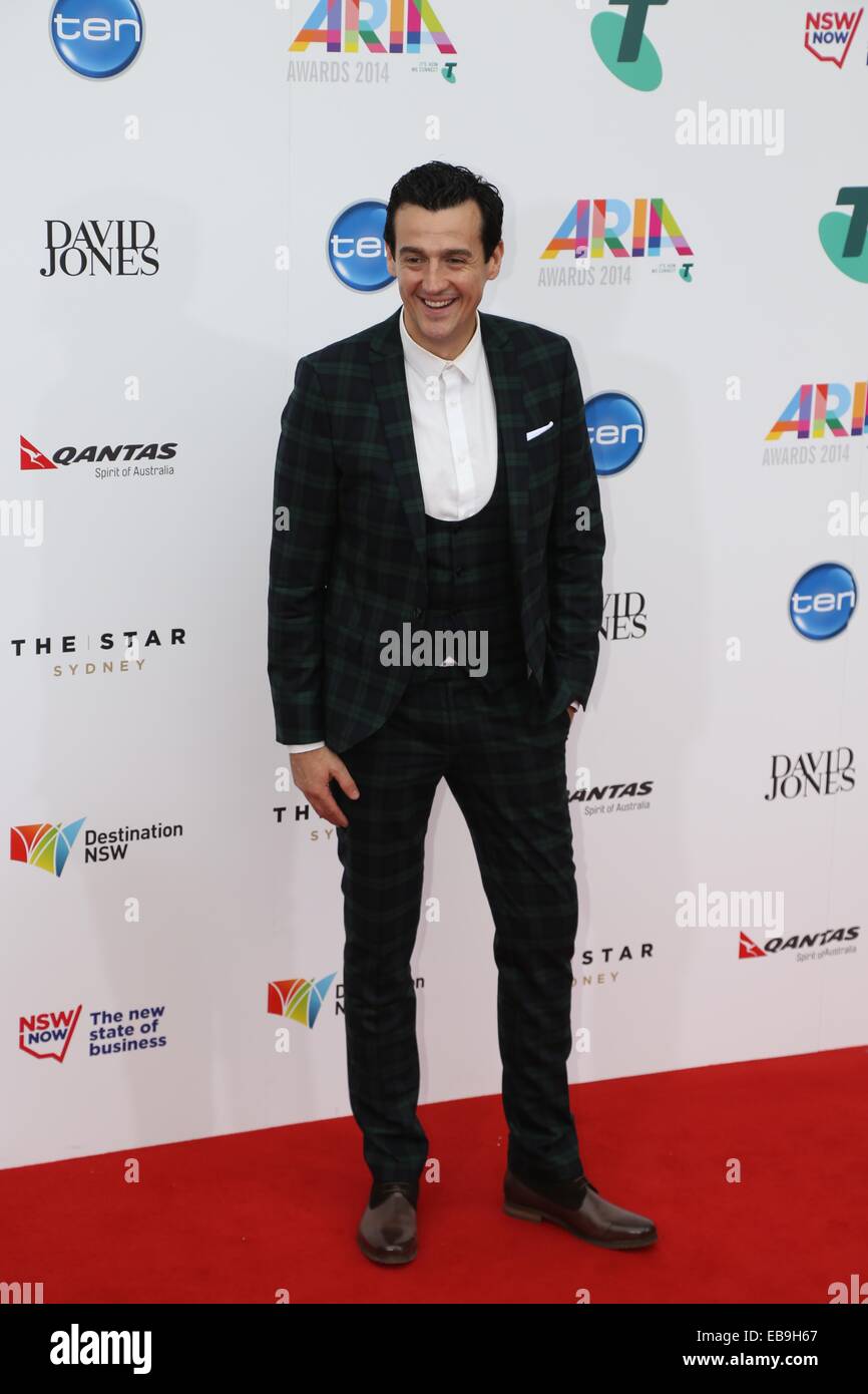 Sydney, Australia. 26 November 2014. Former yellow Wiggle Sam Moran ...