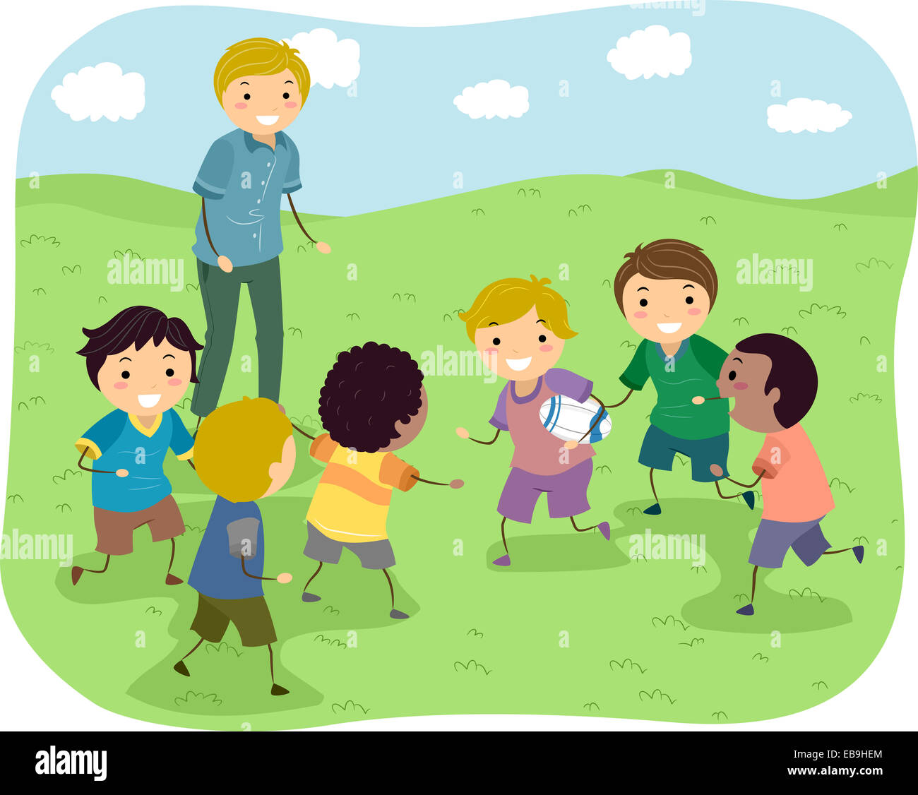 Kids playing rugby hi-res stock photography and images - Alamy