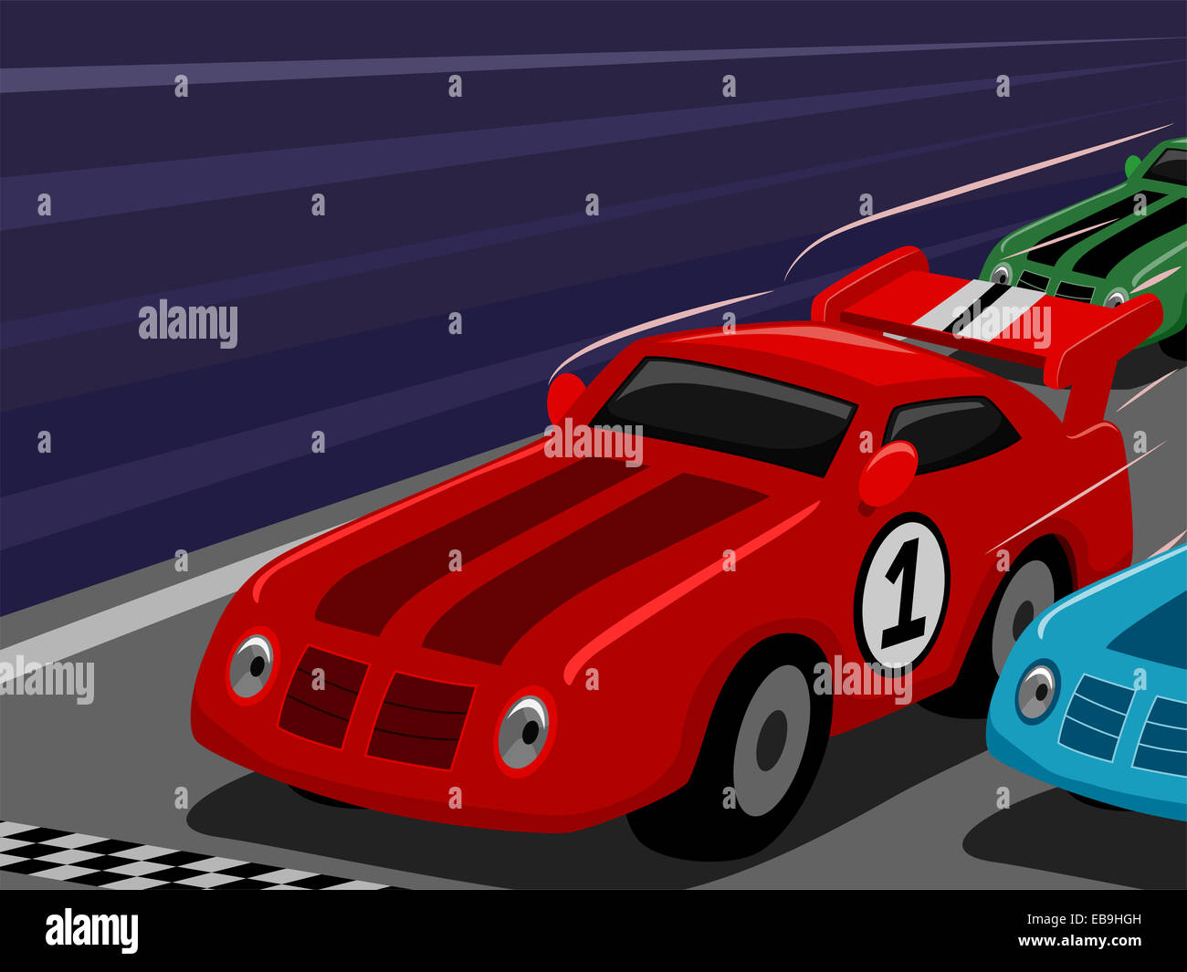 Cartoon car tracks hi-res stock photography and images - Alamy