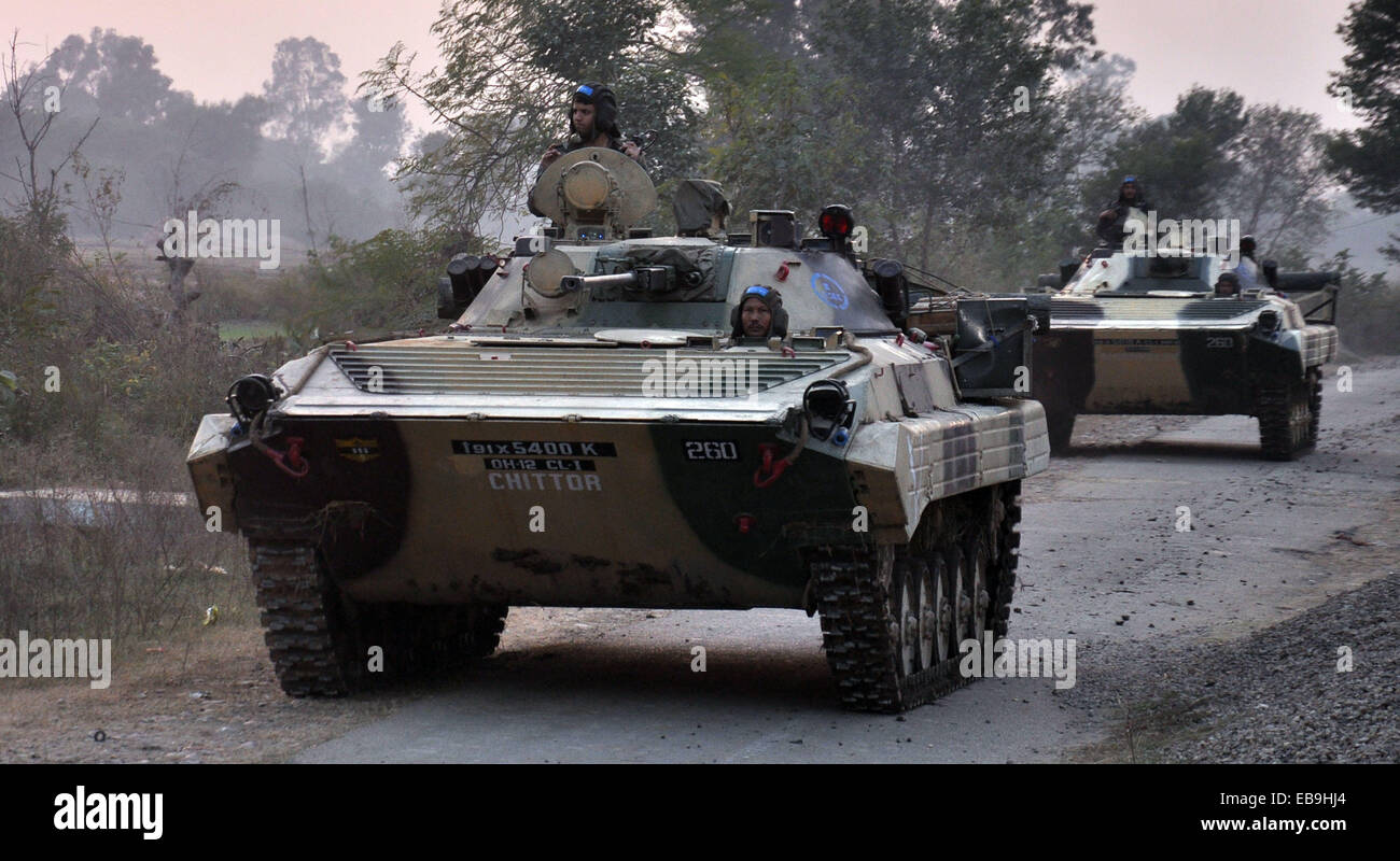 Armoured vehicles of Indian Army arrive at the site of encounter ...