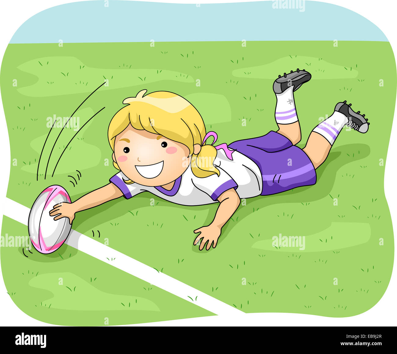 Vector Illustration Cartoon Rugby Player High Resolution Stock ...