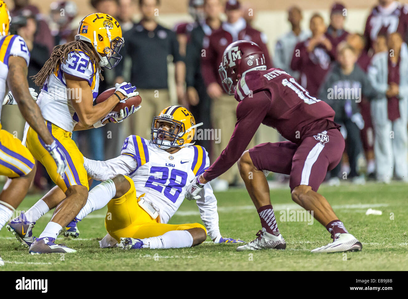 College Station, TX USA. 27th Nov, 2014. LSU Tigers cornerback Jalen ...