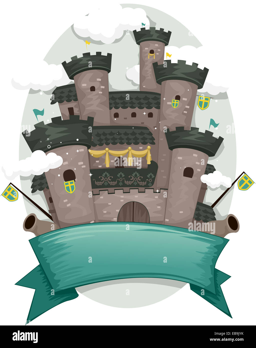 Medieval castle clipart hi-res stock photography and images - Alamy