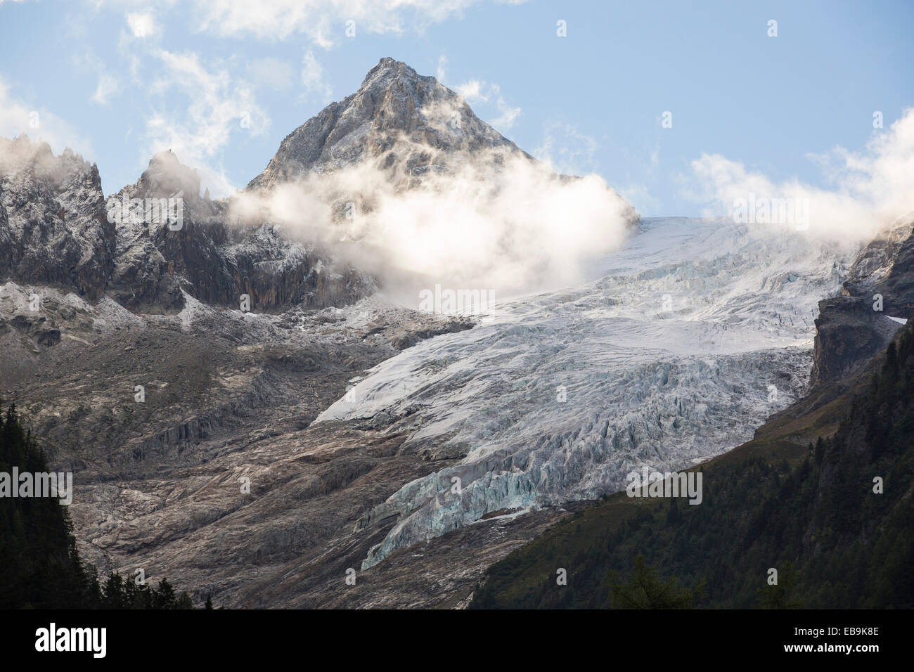 The rapidly retreating Glacier du Trient in the Swiss Alps Stock Photo ...