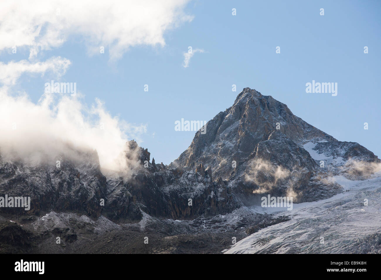 The rapidly retreating Glacier du Trient in the Swiss Alps Stock Photo ...