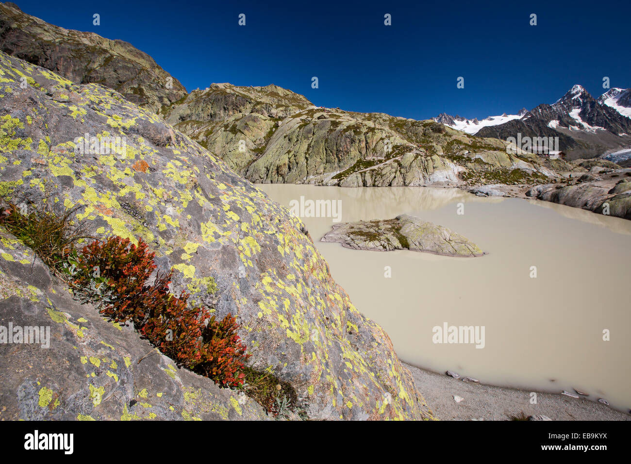Lac Blanc on the Aiguille rouge above Chamonix, France Stock Photo - Alamy