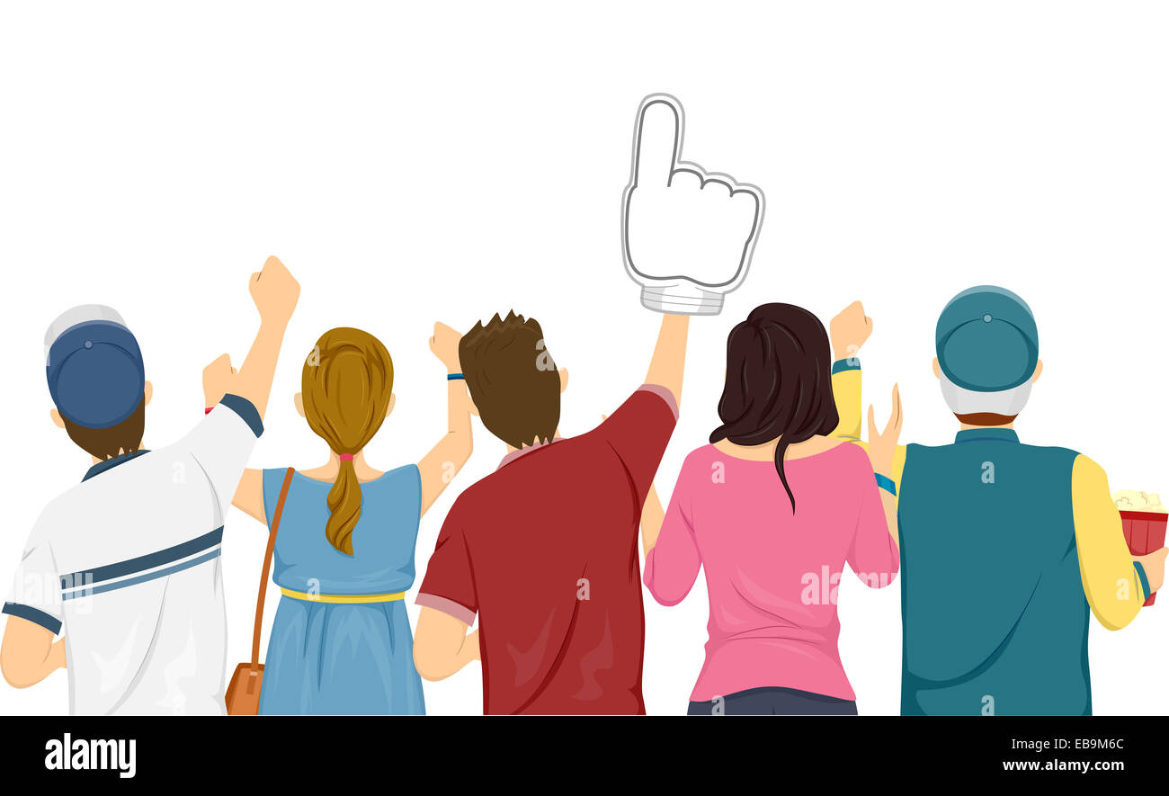 Animated Cheering Fans Clip Art