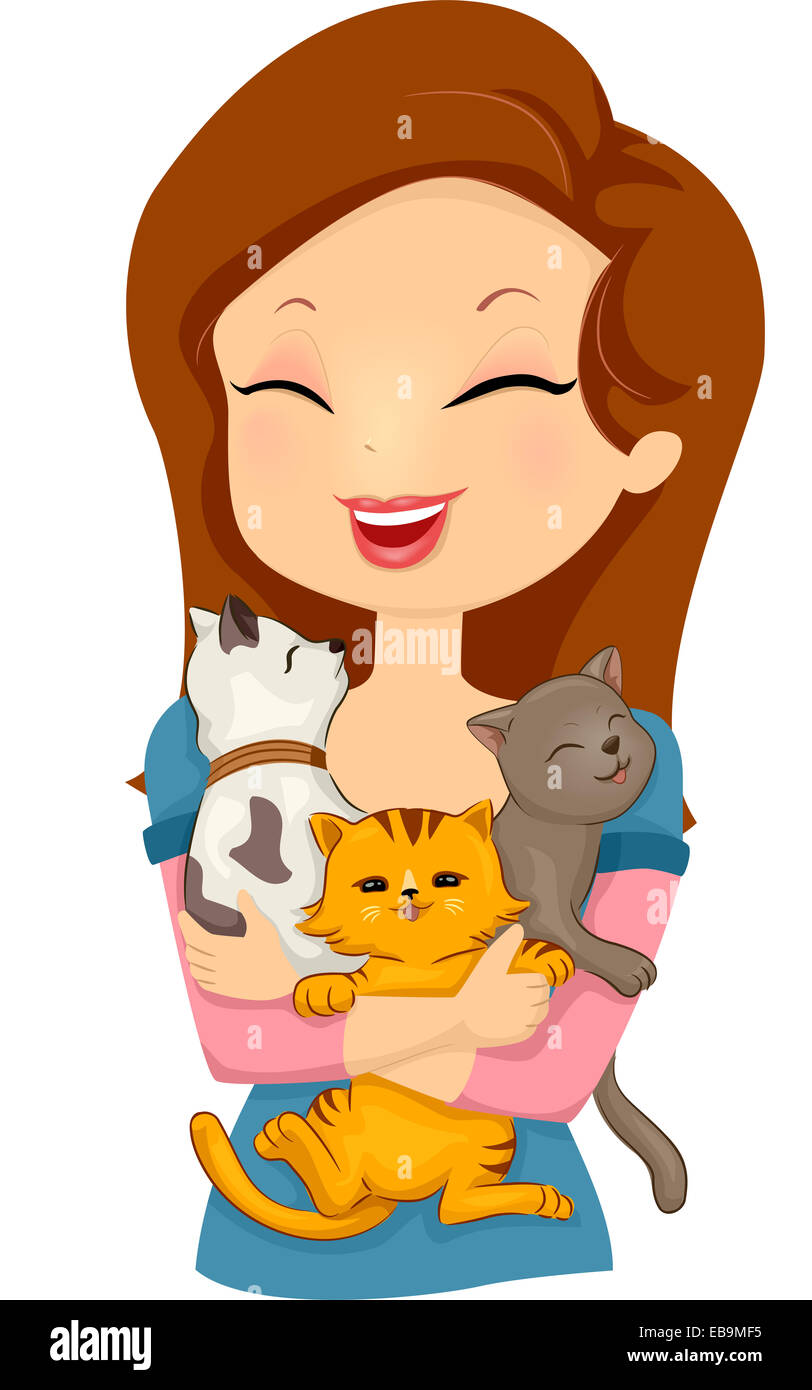 People hugging cats hi-res stock photography and images - Alamy