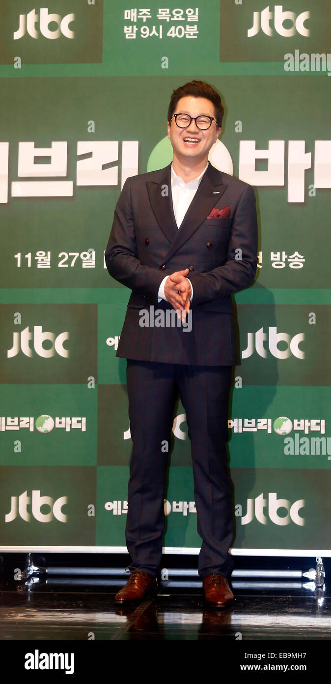 Ji Sang-Ryeol, Nov 26, 2014 : South Korean comedian and actor Ji Sang-Ryeol poses during a press ...