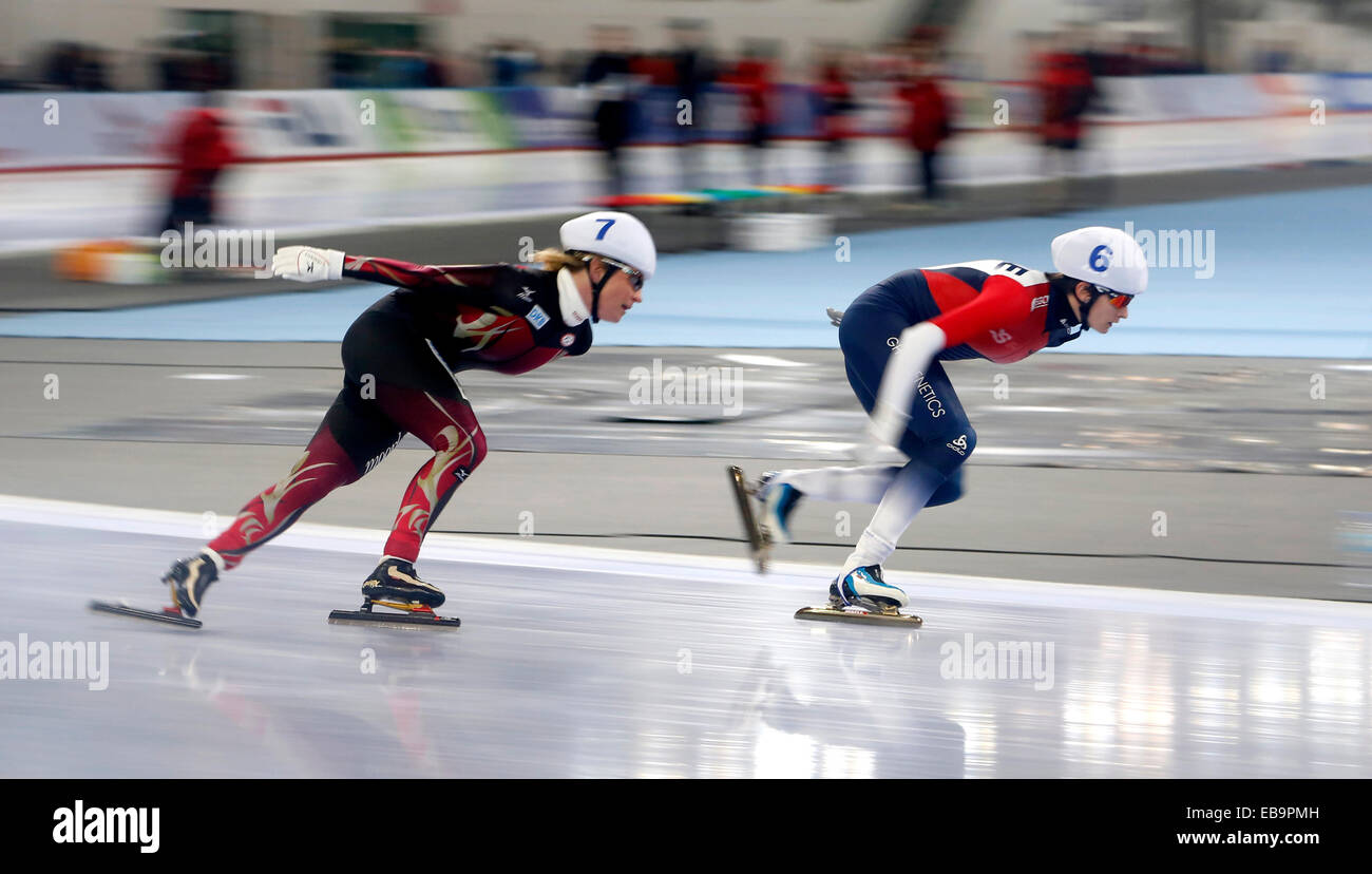 Seoul, South Korea. 23rd Nov, 2014. (L to R) Claudia Pechstein (GER ...