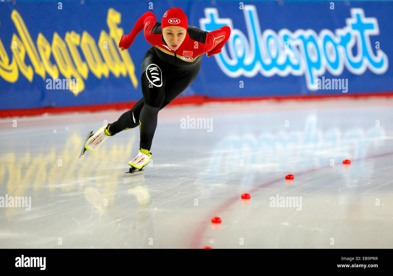 Seoul, South Korea. 23rd Nov, 2014. Hong Zhang (CHN) Speed Skating ...