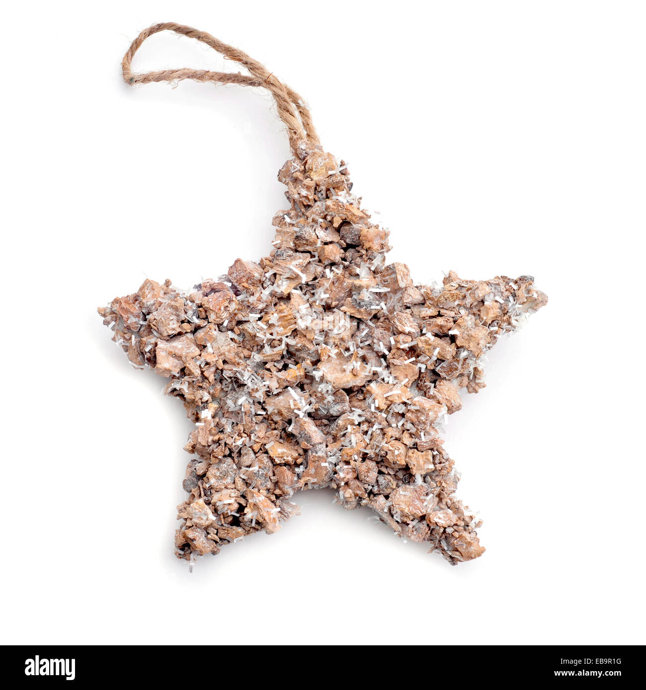 a rustic christmas star on a white background Stock Photo - Alamy