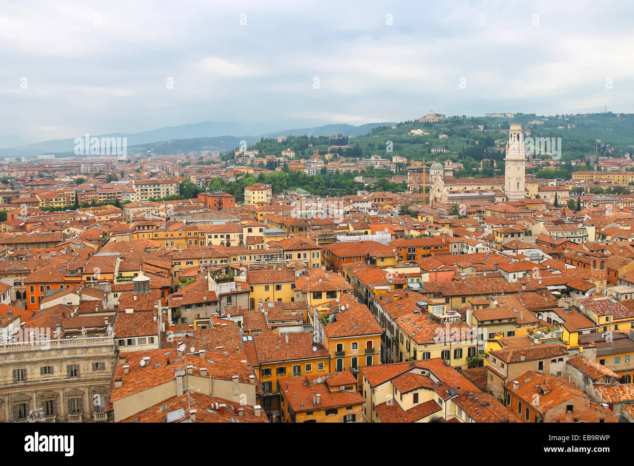 Red roofs of the city center. Verona, Italy Stock Photo - Alamy