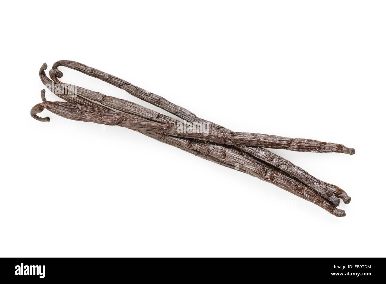 fresh bourbon vanilla pods, isolated on white background Stock Photo ...