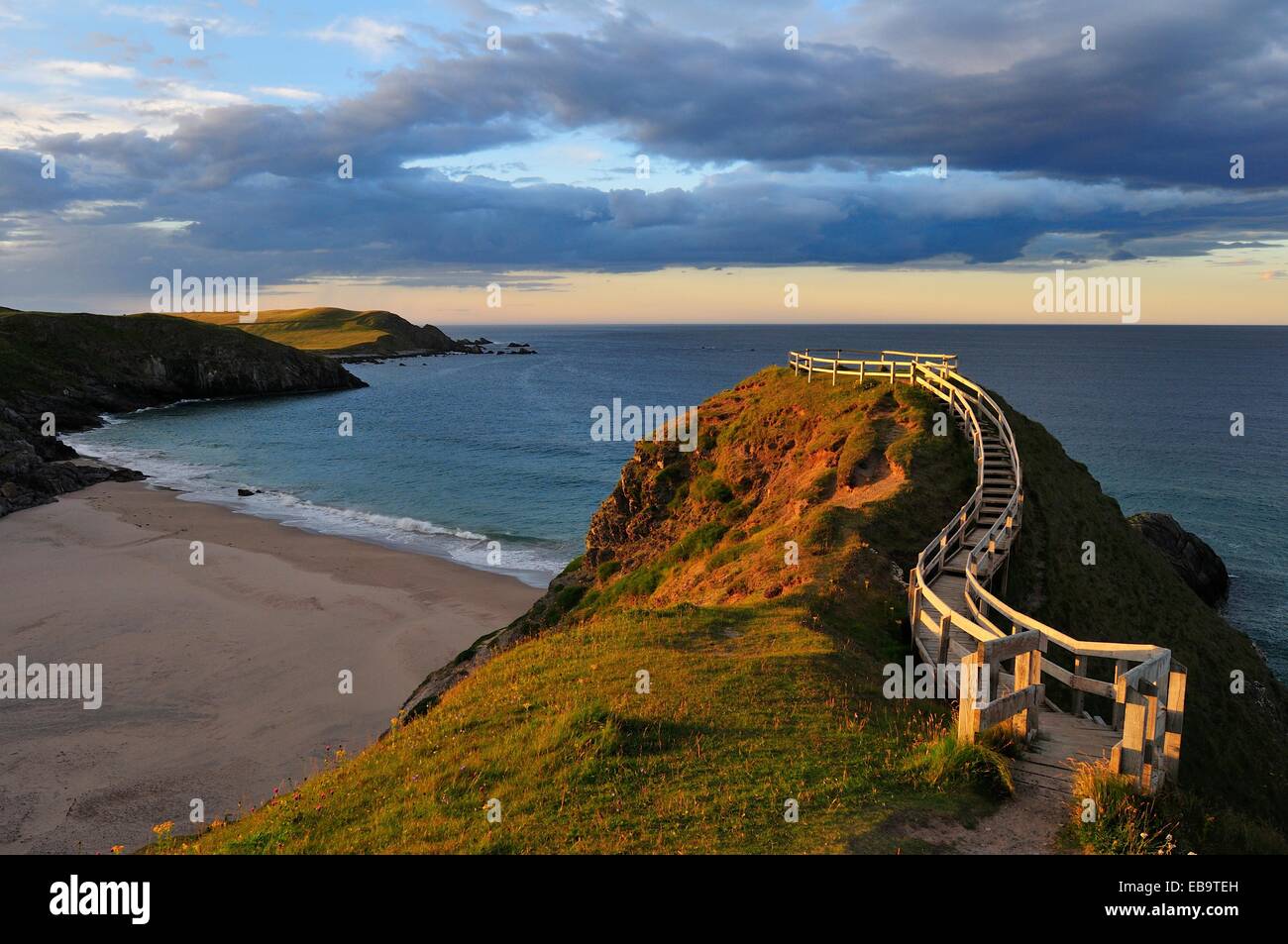 Viewpoint overlooking the beach of Sango Bay, Durness, Caithness ...
