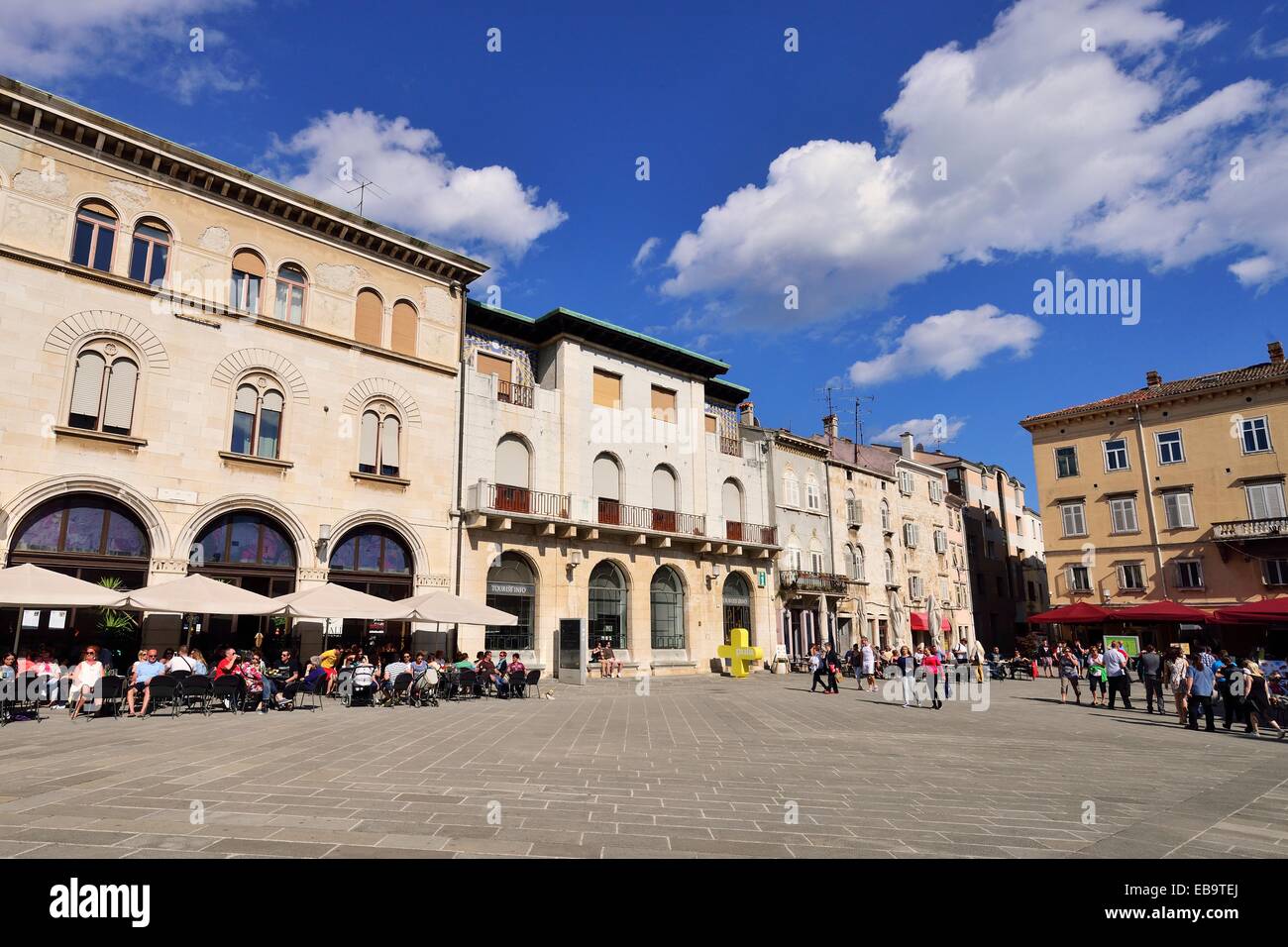 Main square, Forum, Pula, Istria, Croatia, Europe Stock Photo - Alamy