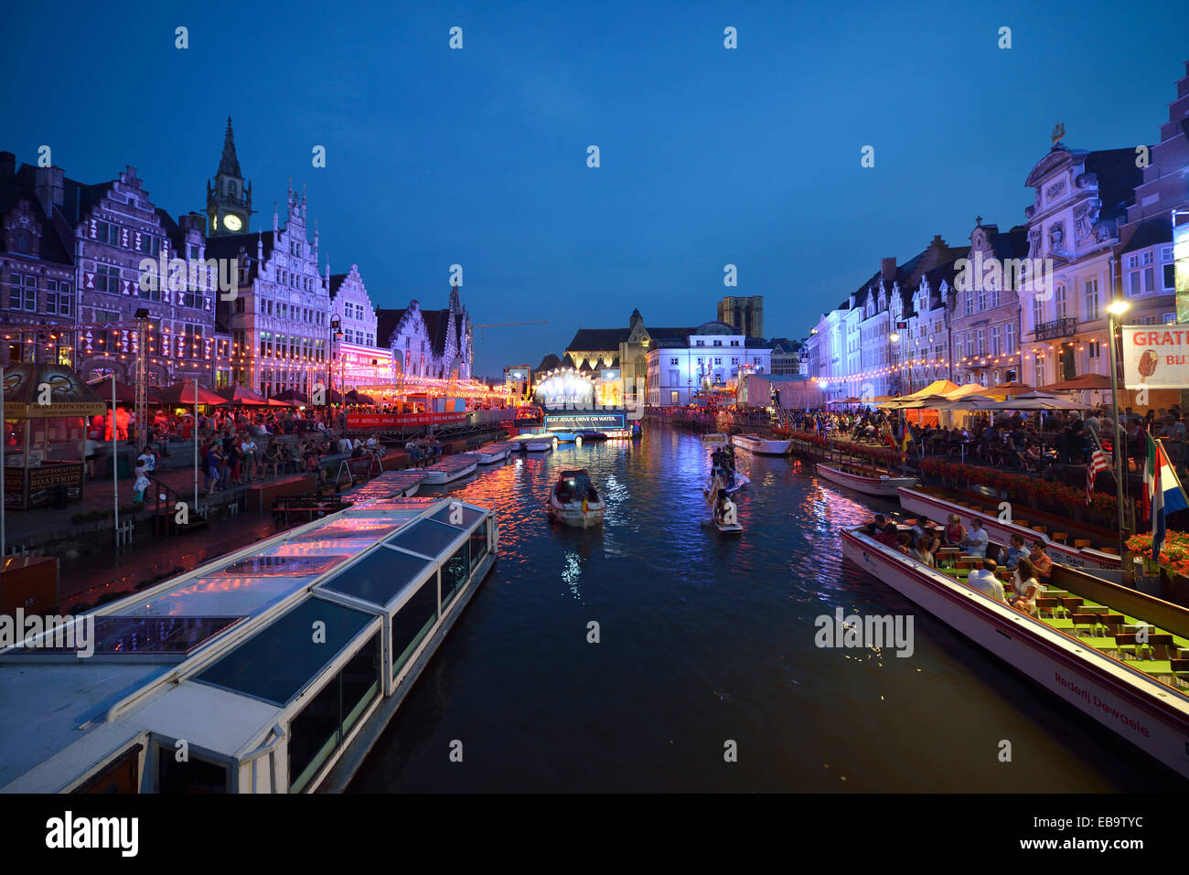 Gentse Feesten, Gent Festival, guild houses, stages, historic town ...