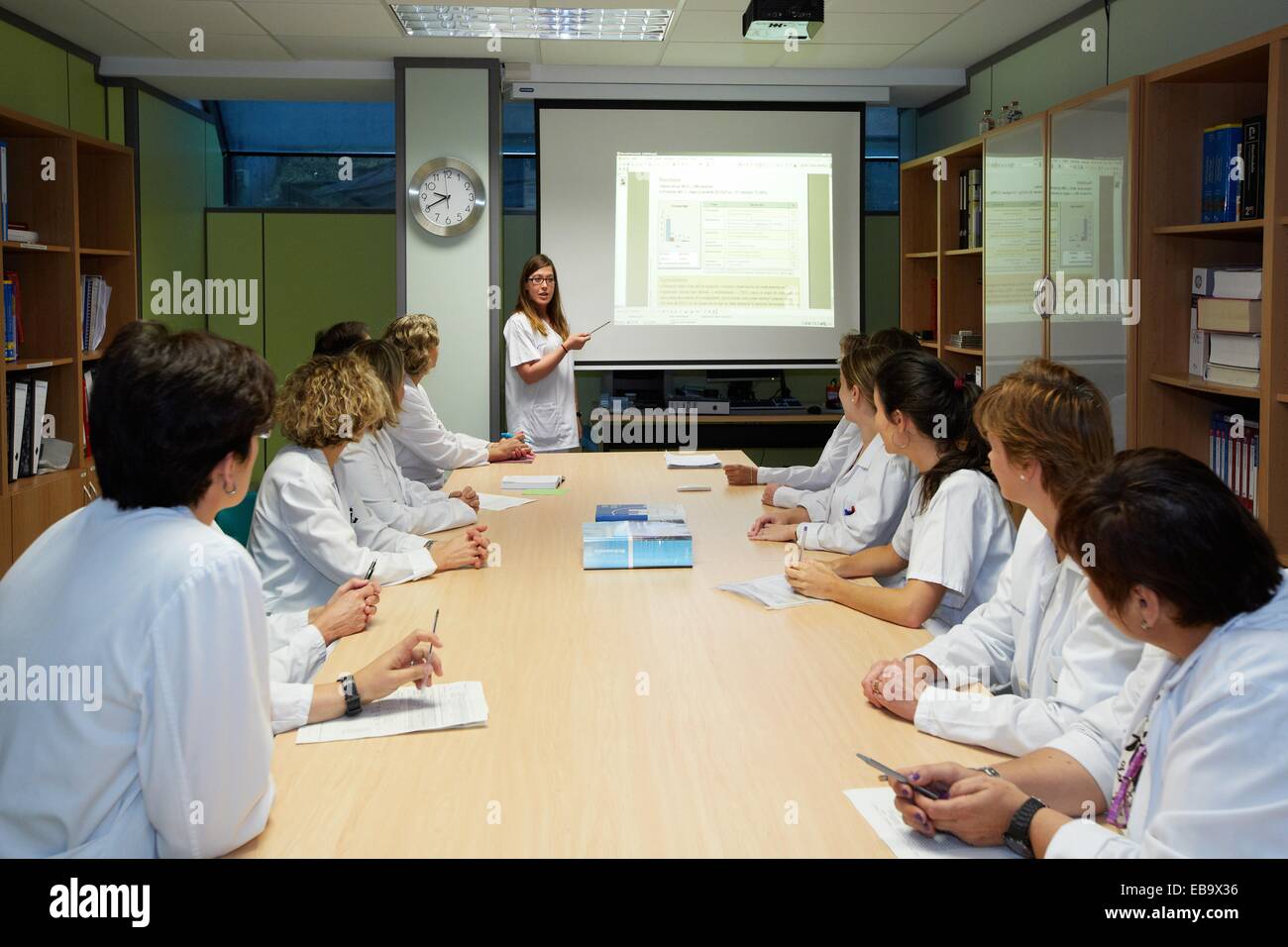 Medical meeting, clinical session, Meeting room, Hospital Donostia, San ...