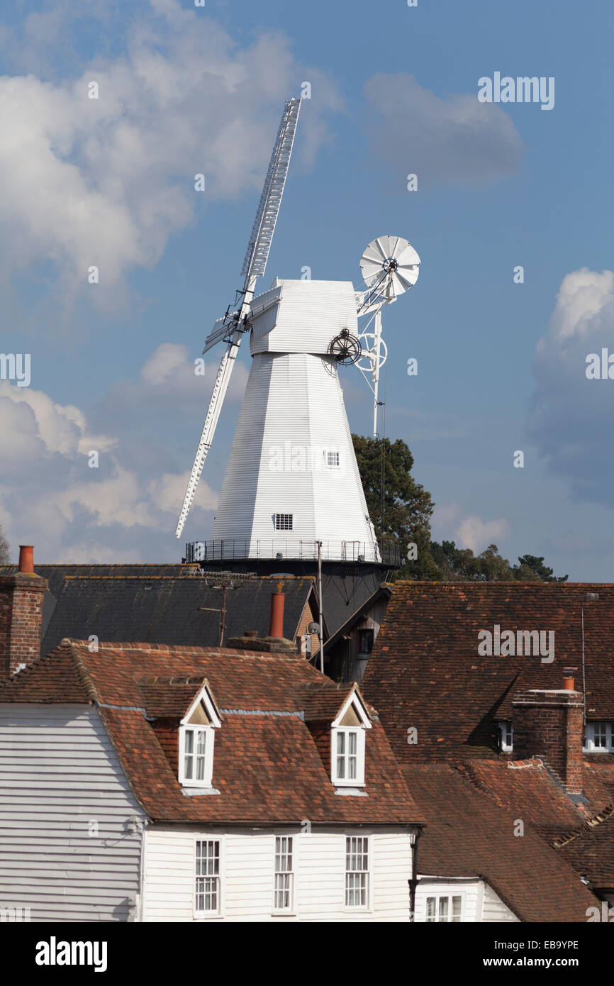 UK, Kent, Cranbrook, Union windmill, England's largest smock mill ...