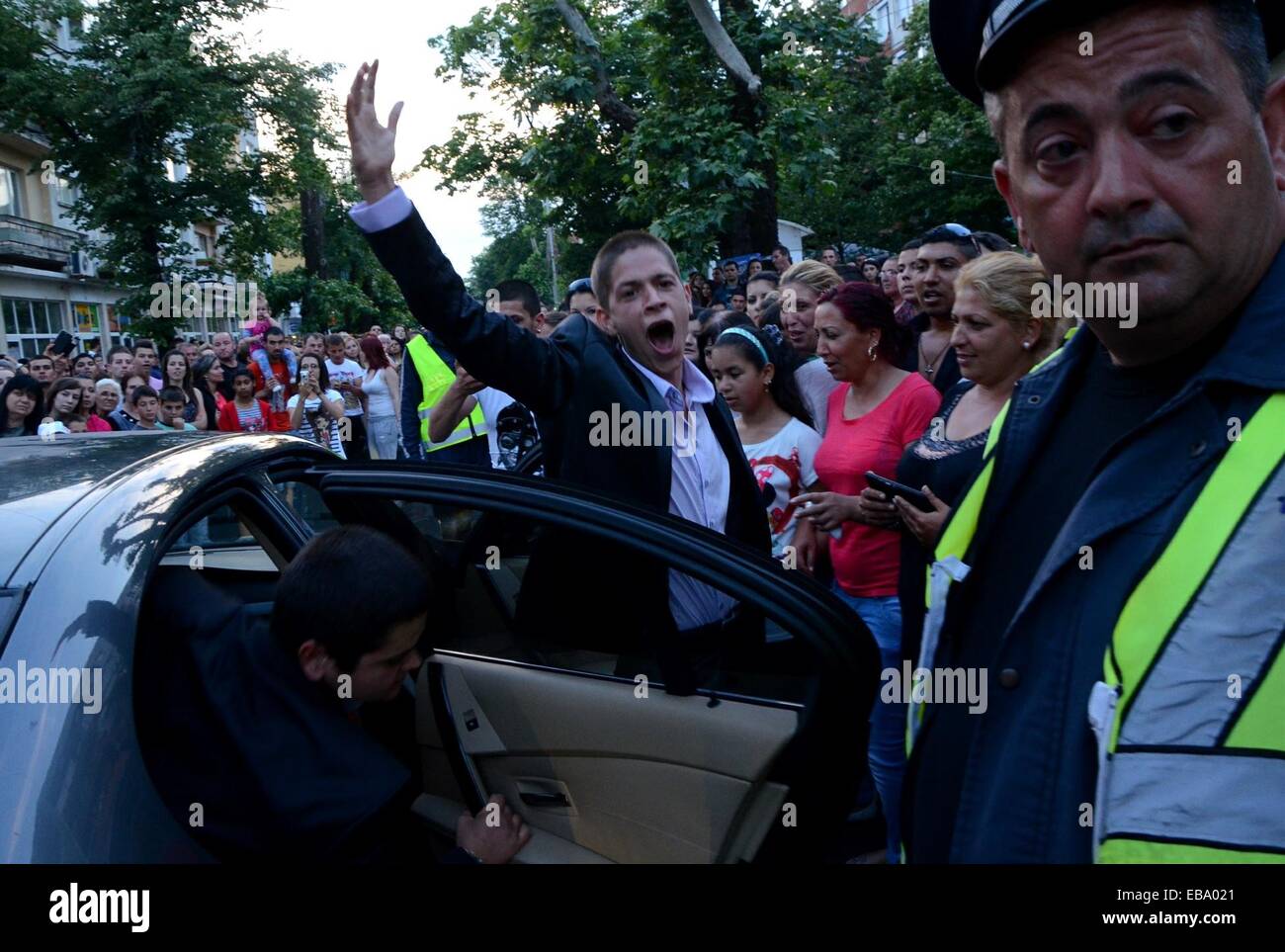 High school students from Svilengrad, Bulgaria celebrate their ...
