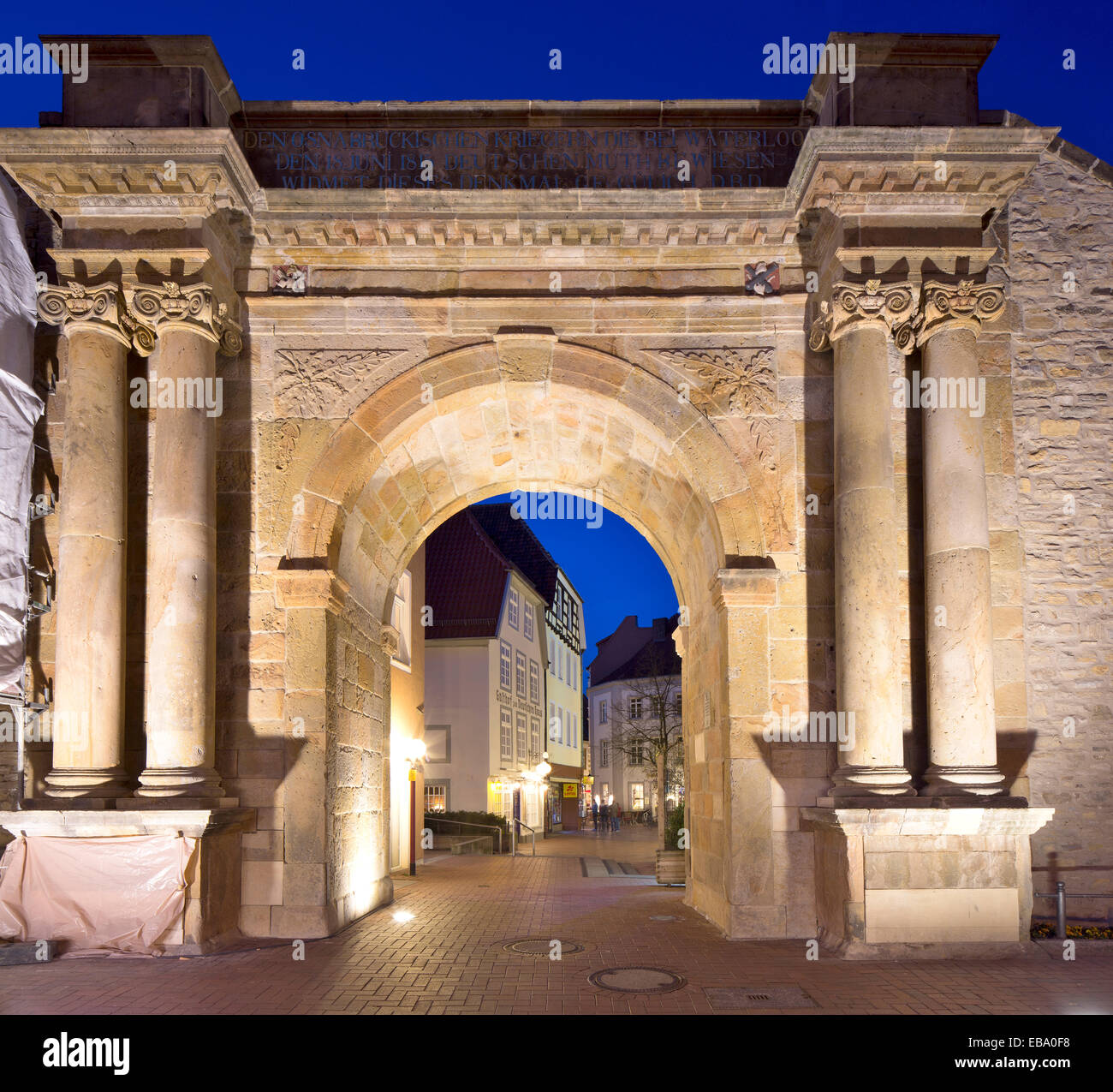 Heger Gate or Waterloo Gate, Osnabrück, Lower Saxony, Germany Stock ...