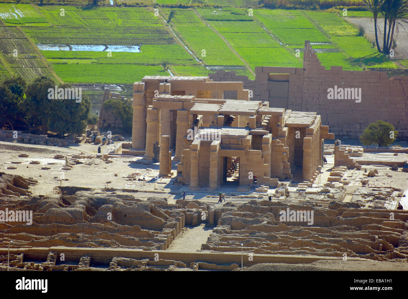 Ramesseum, mortuary temple of Pharaoh Ramesses II, Thebes, west bank ...