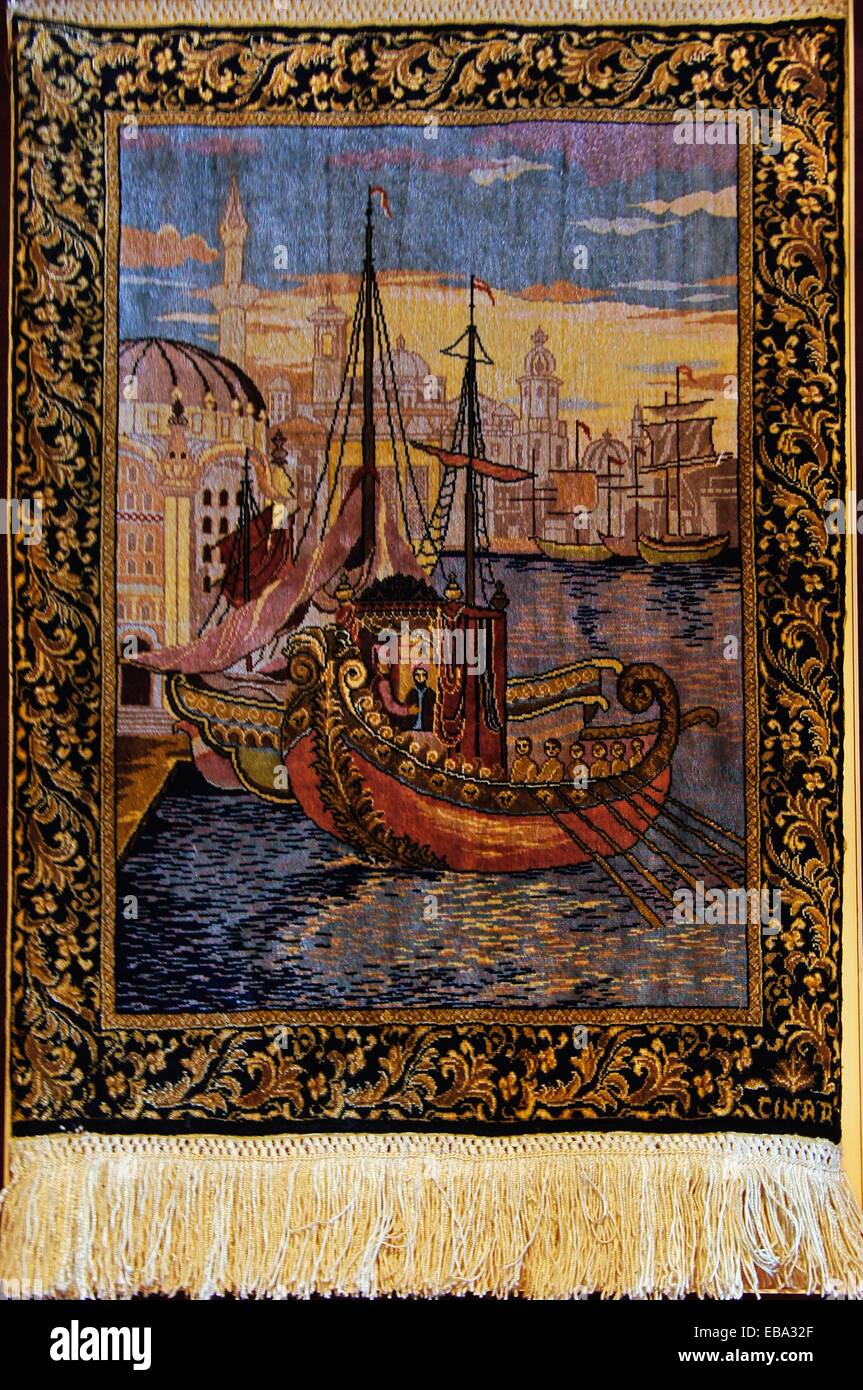 ´Sultani´ pure silk praying carpet, Turkey Stock Photo - Alamy