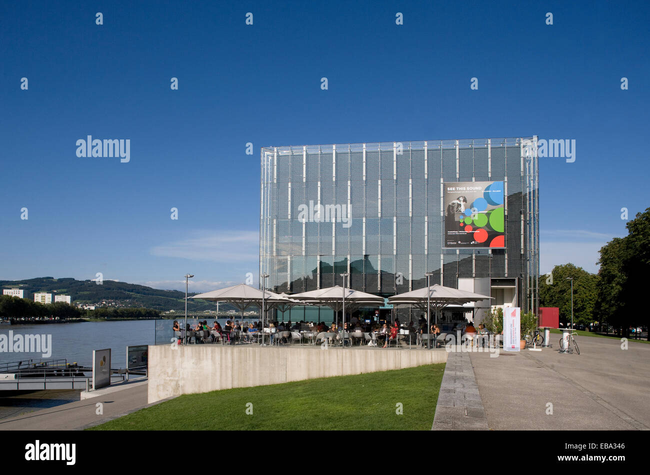 Lentos Art Museum Linz, Danube, Upper Austria, Austria Stock Photo - Alamy