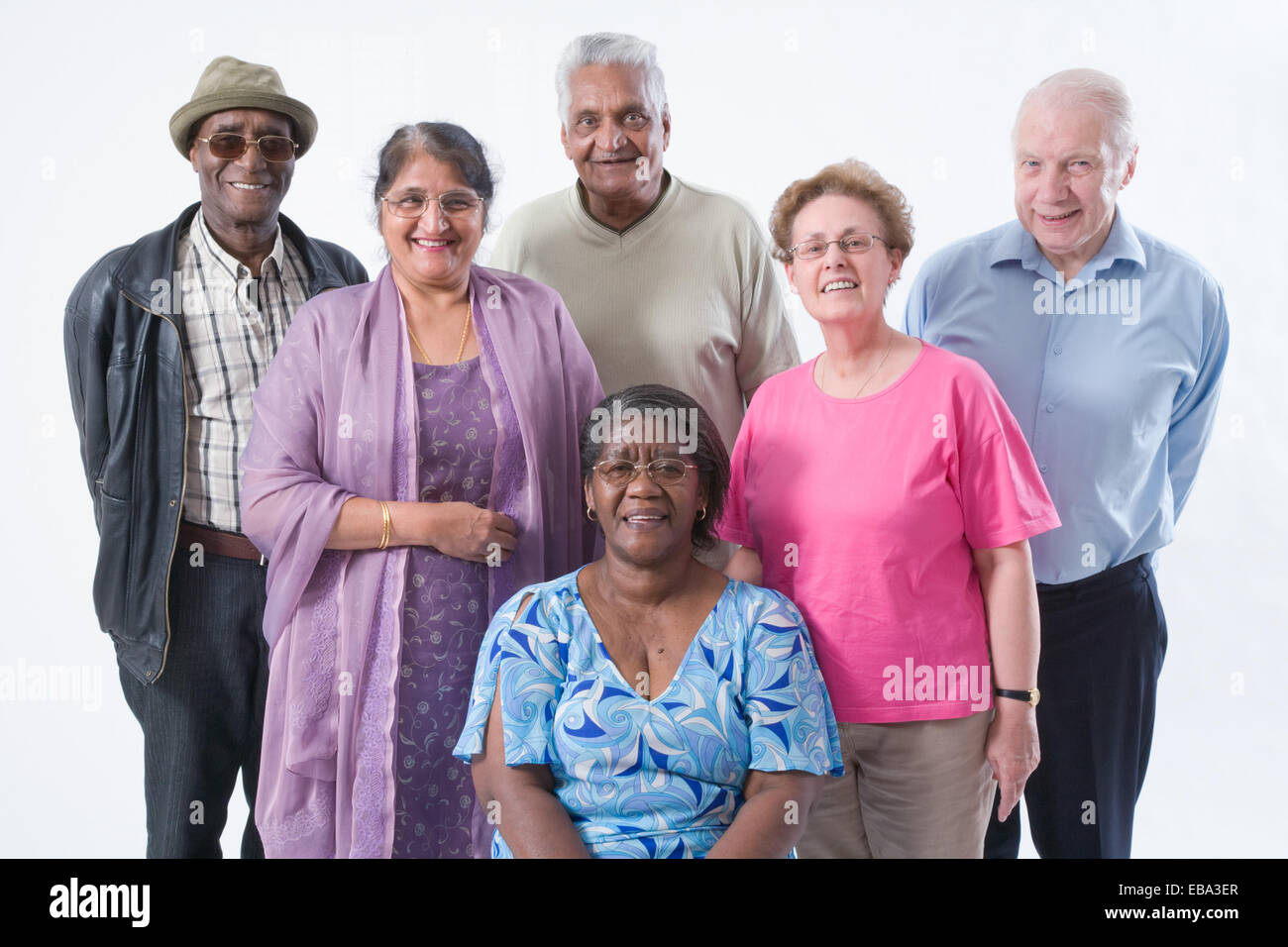 Multiracial group of older people smiling Stock Photo: 75824975 - Alamy