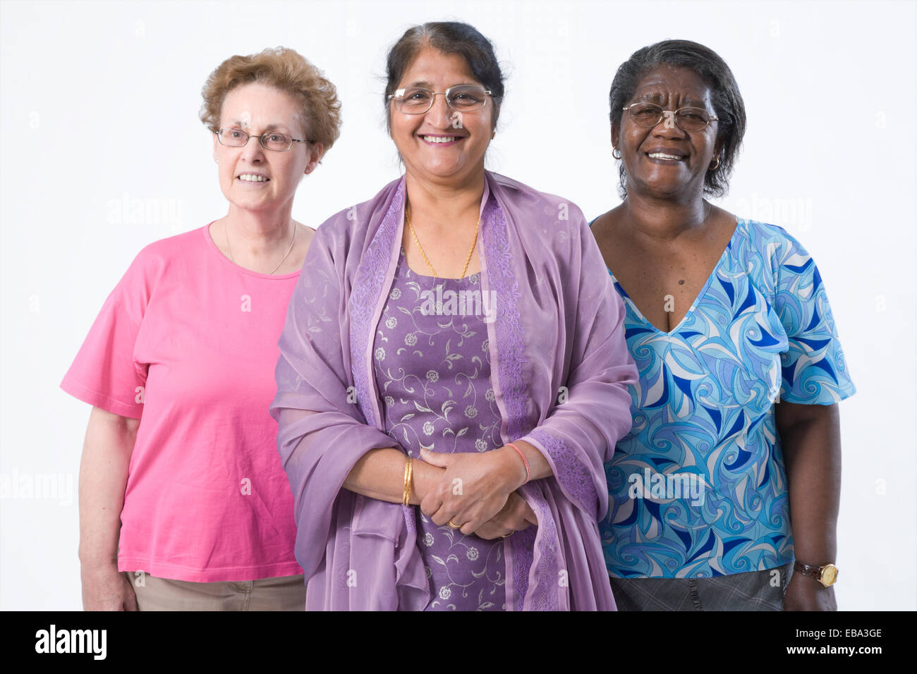 Multiracial group older women smiling hi-res stock photography and ...