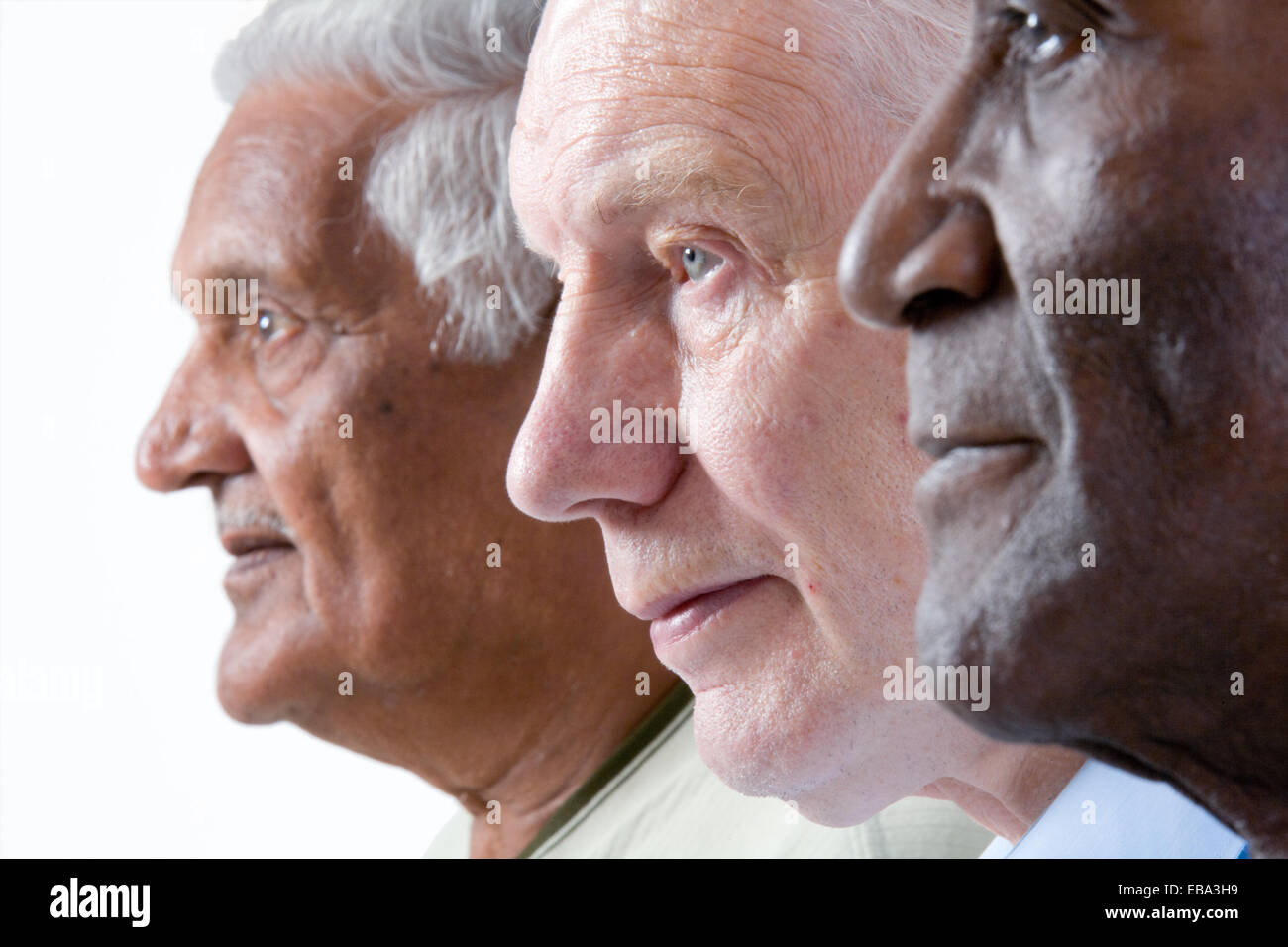 Multicultural group elderly men hi-res stock photography and images - Alamy