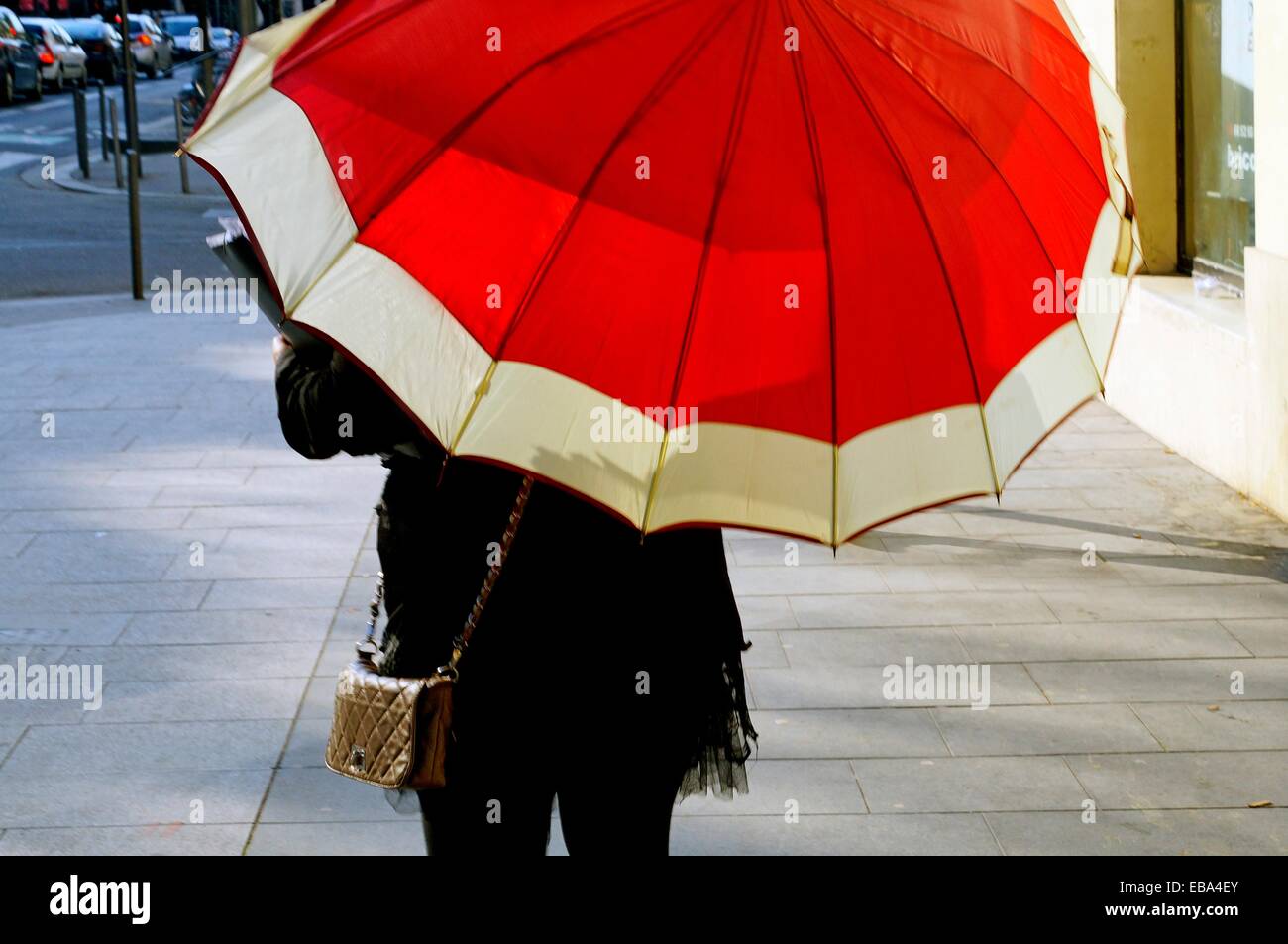 Woman with parasol hi-res stock photography and images - Alamy