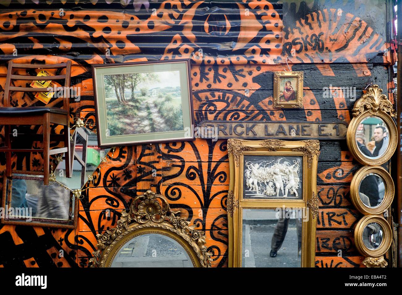 Brick lane sign wall graffiti street hi-res stock photography and ...