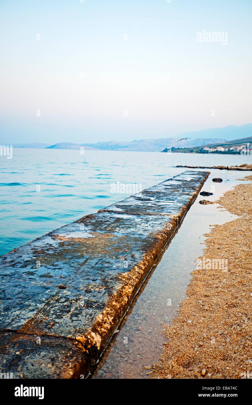 Beach, Pag Island, Croatia Stock Photo - Alamy