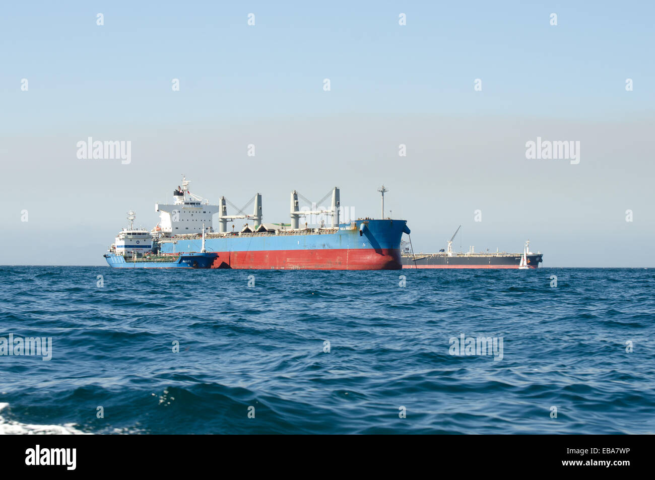 Bunkering in the bay of Gibraltar Stock Photo - Alamy