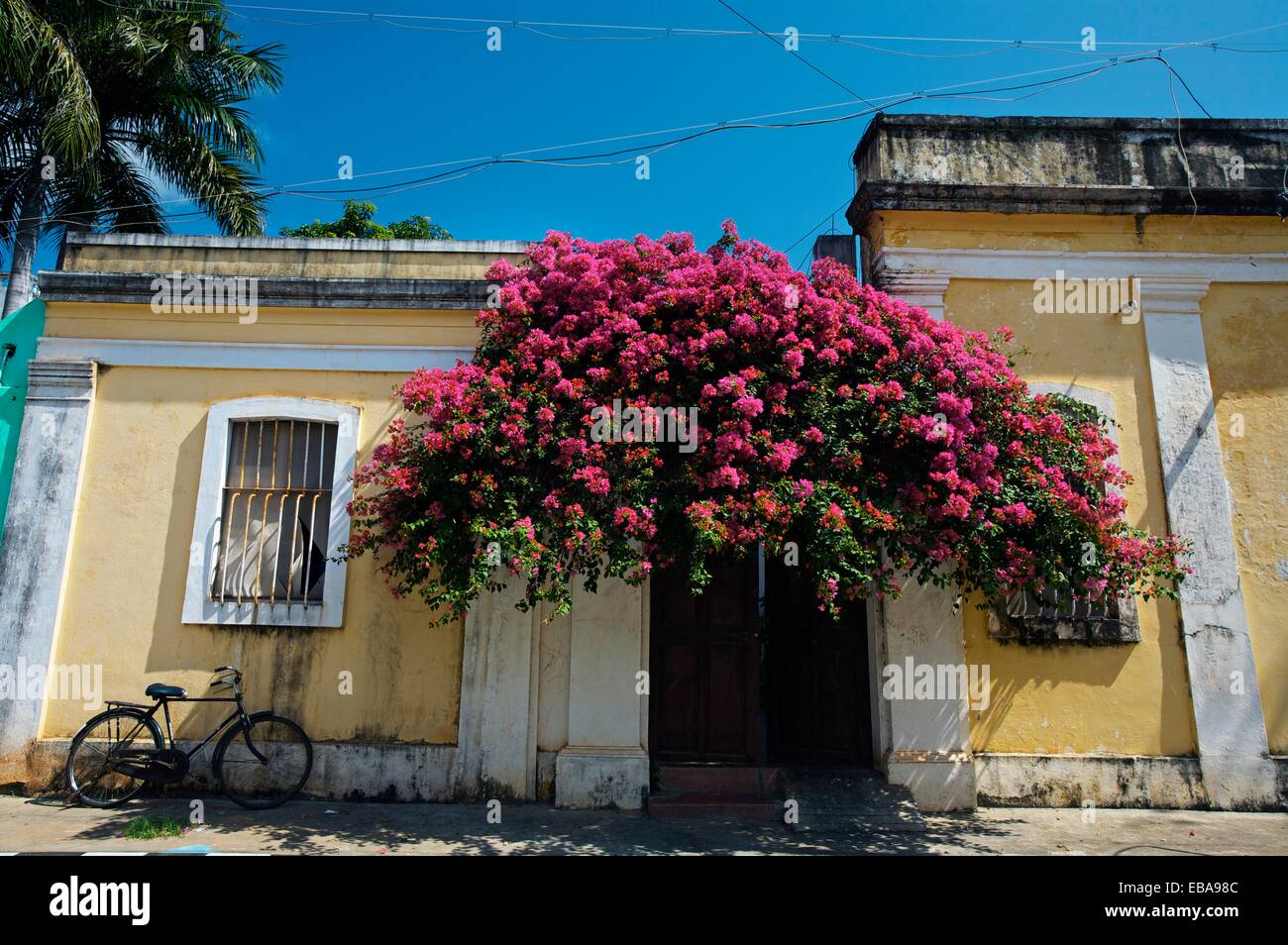 Colonial house, Pondicherry, Tamil Nadu, India Stock Photo - Alamy