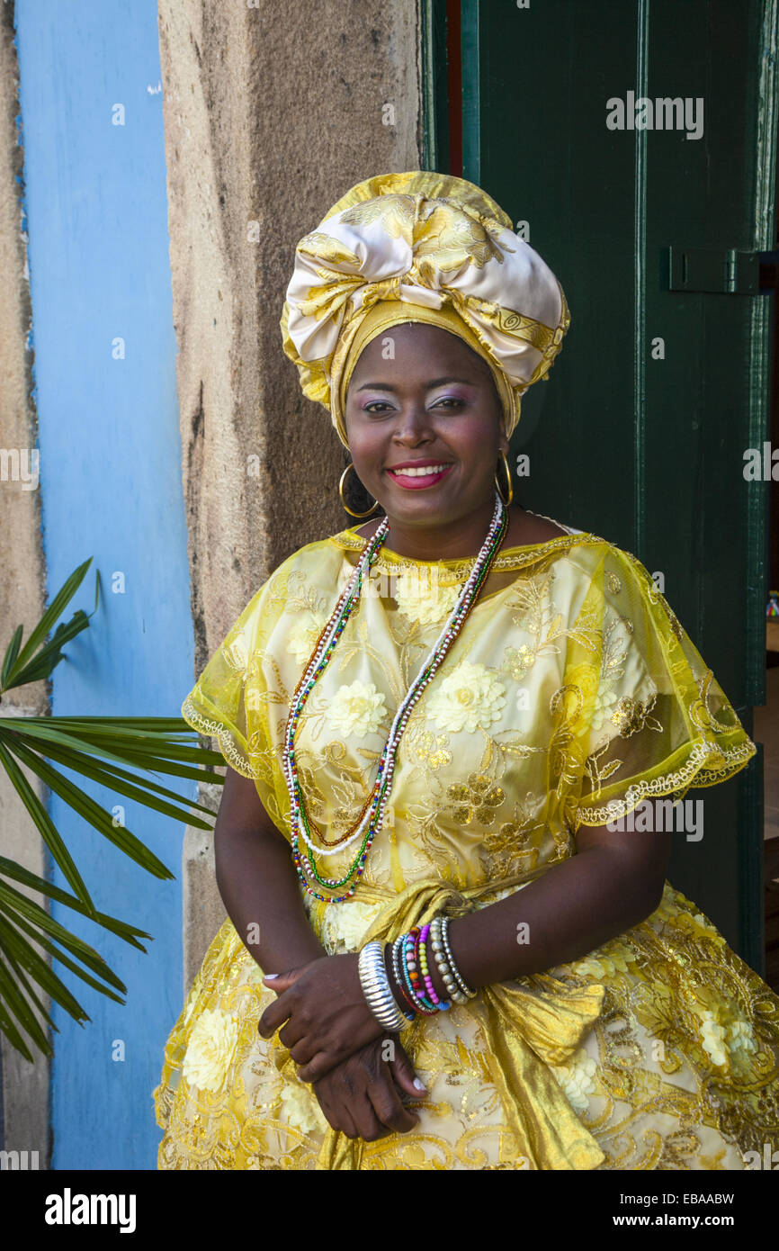 Bahiana in Pelourinho, Salvador, Bahia, Brazil Stock Photo - Alamy