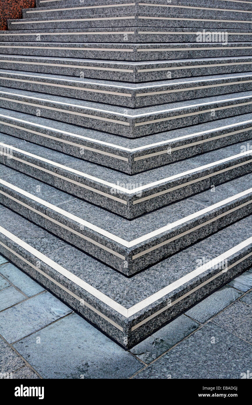 Concept reach the top corner flight of speckled stone steps entrance to ...