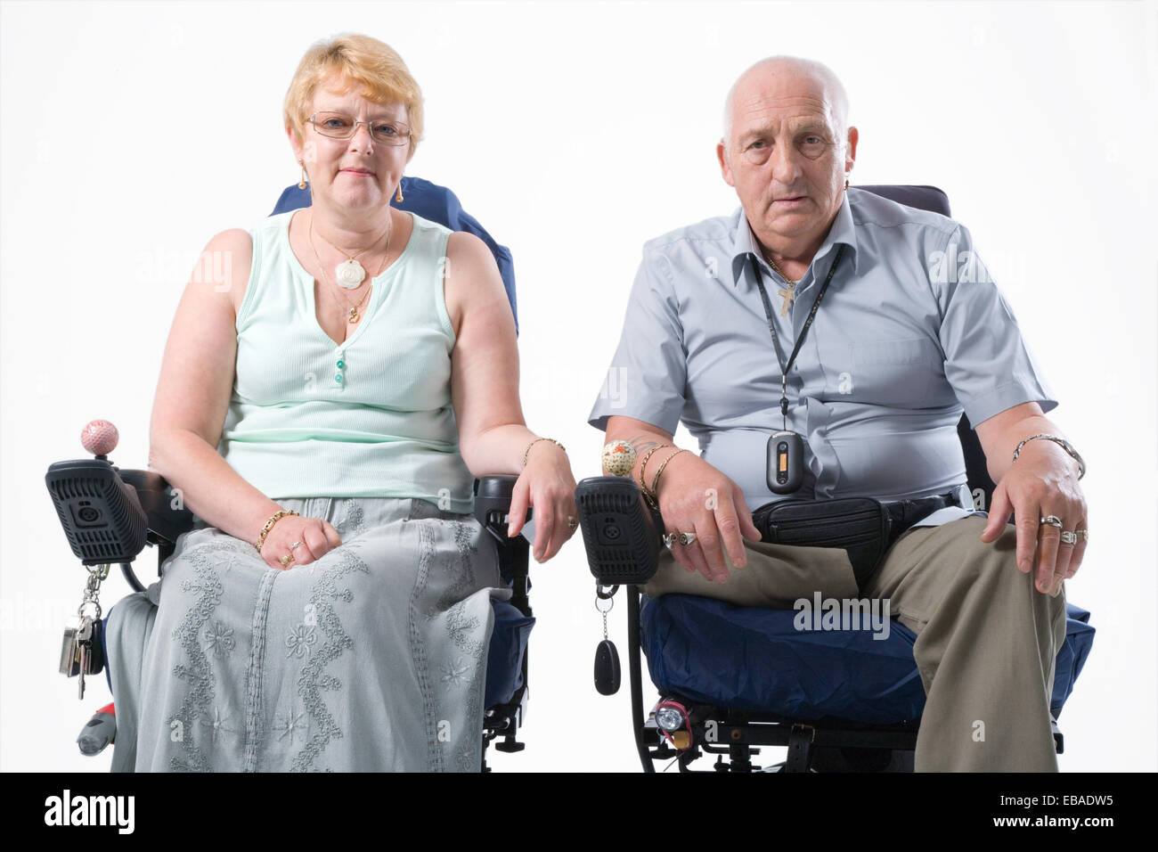 Portrait of disabled couple Stock Photo - Alamy