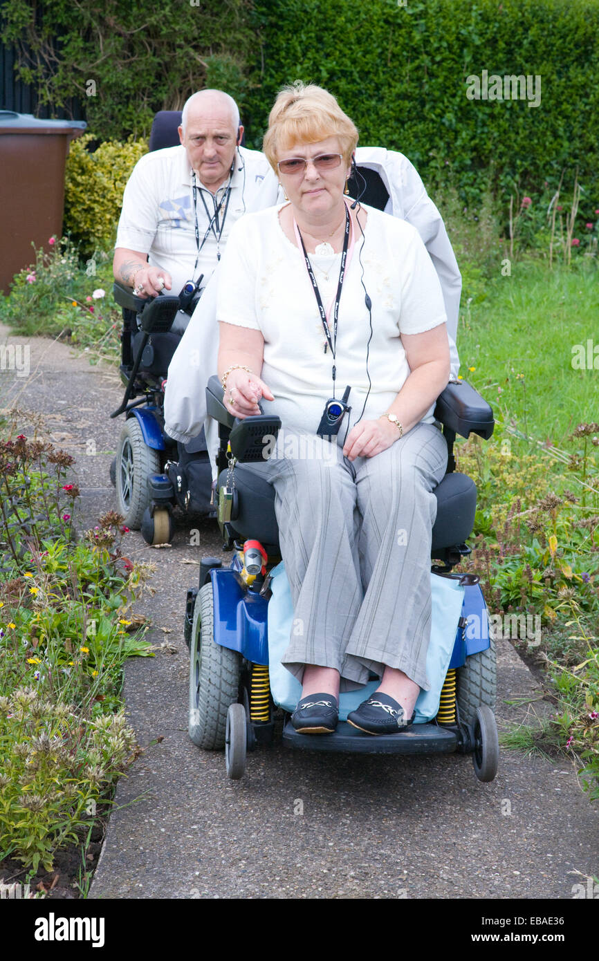 Disabled couple out together Stock Photo - Alamy