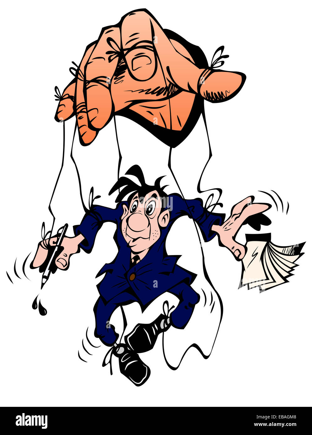 Hand control the man in a suit Stock Photo - Alamy