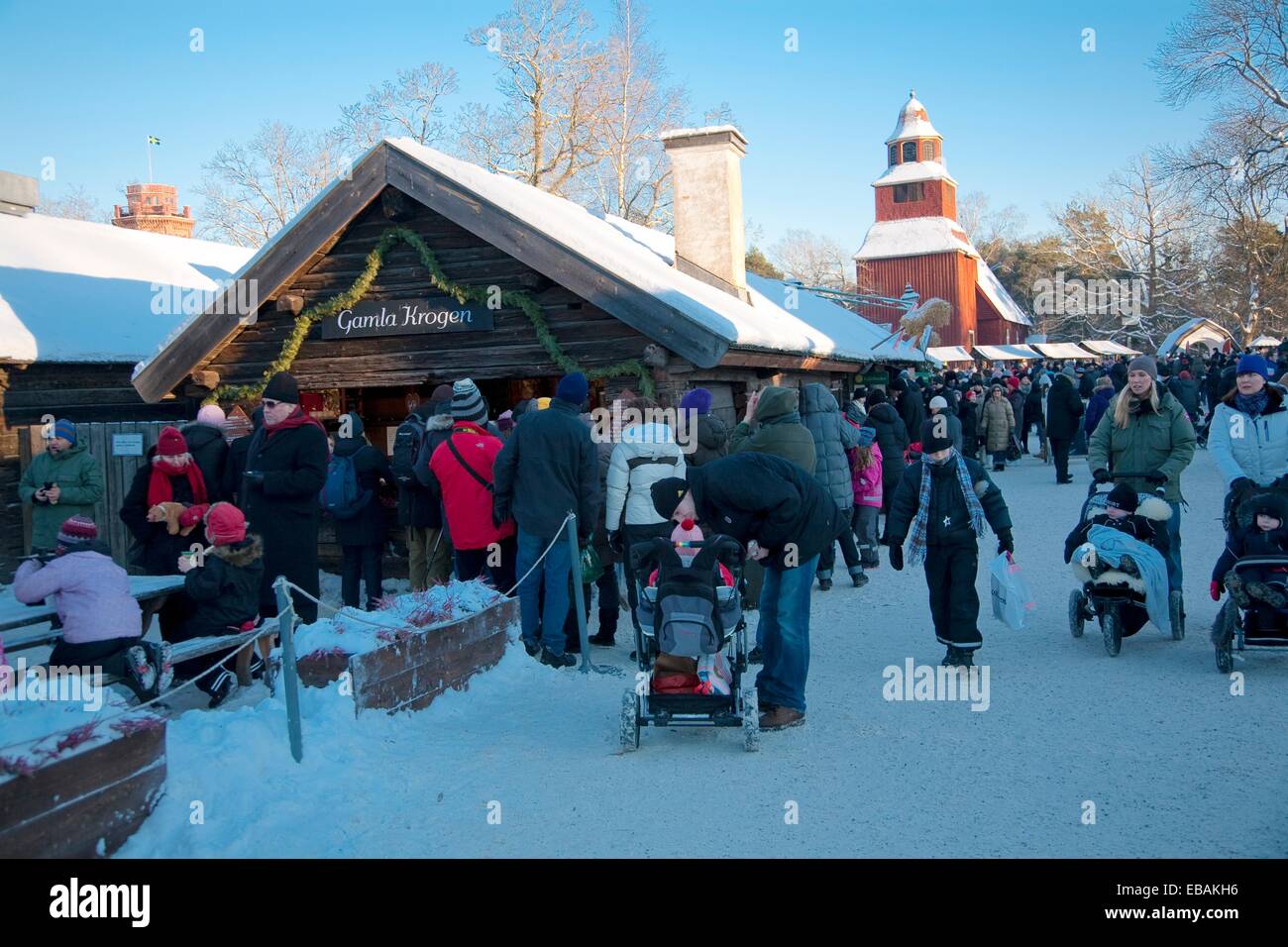 Christmas market at skansen hi-res stock photography and images - Alamy