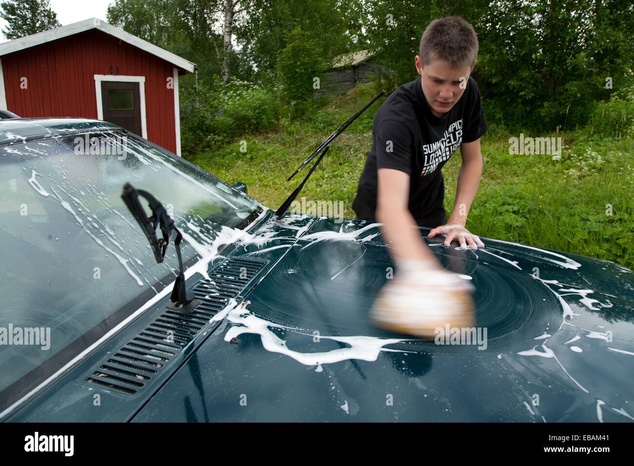 washing a car Stock Photo - Alamy