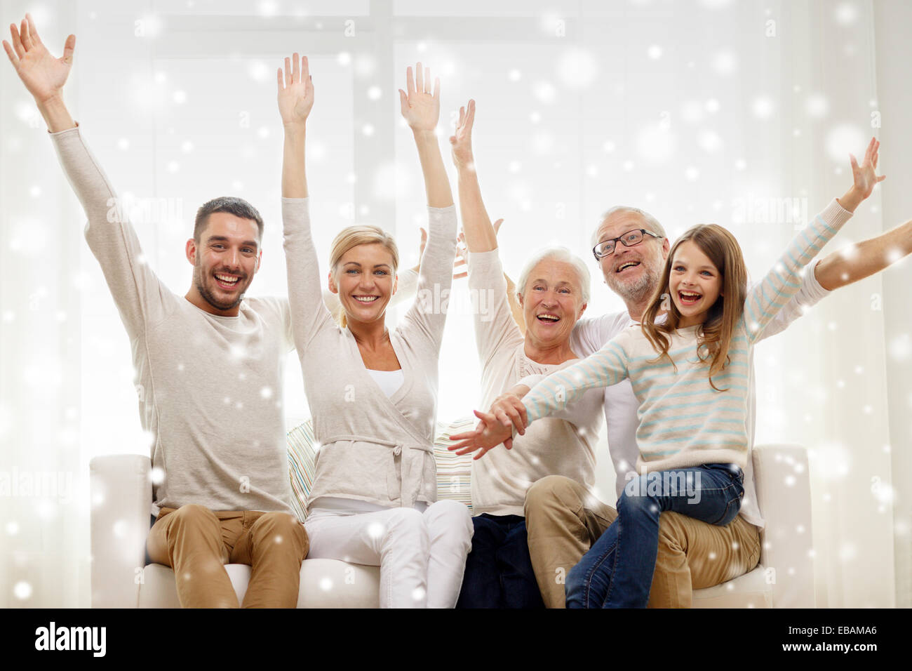 happy family having fun at home Stock Photo - Alamy
