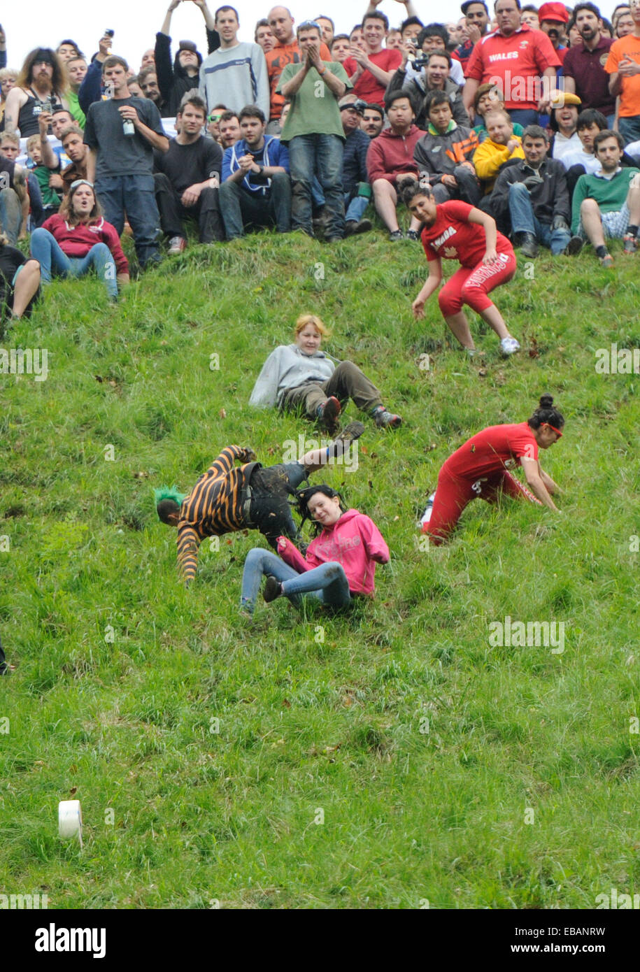 The annual cheese-rolling competition took place at Coopers Hill in ...